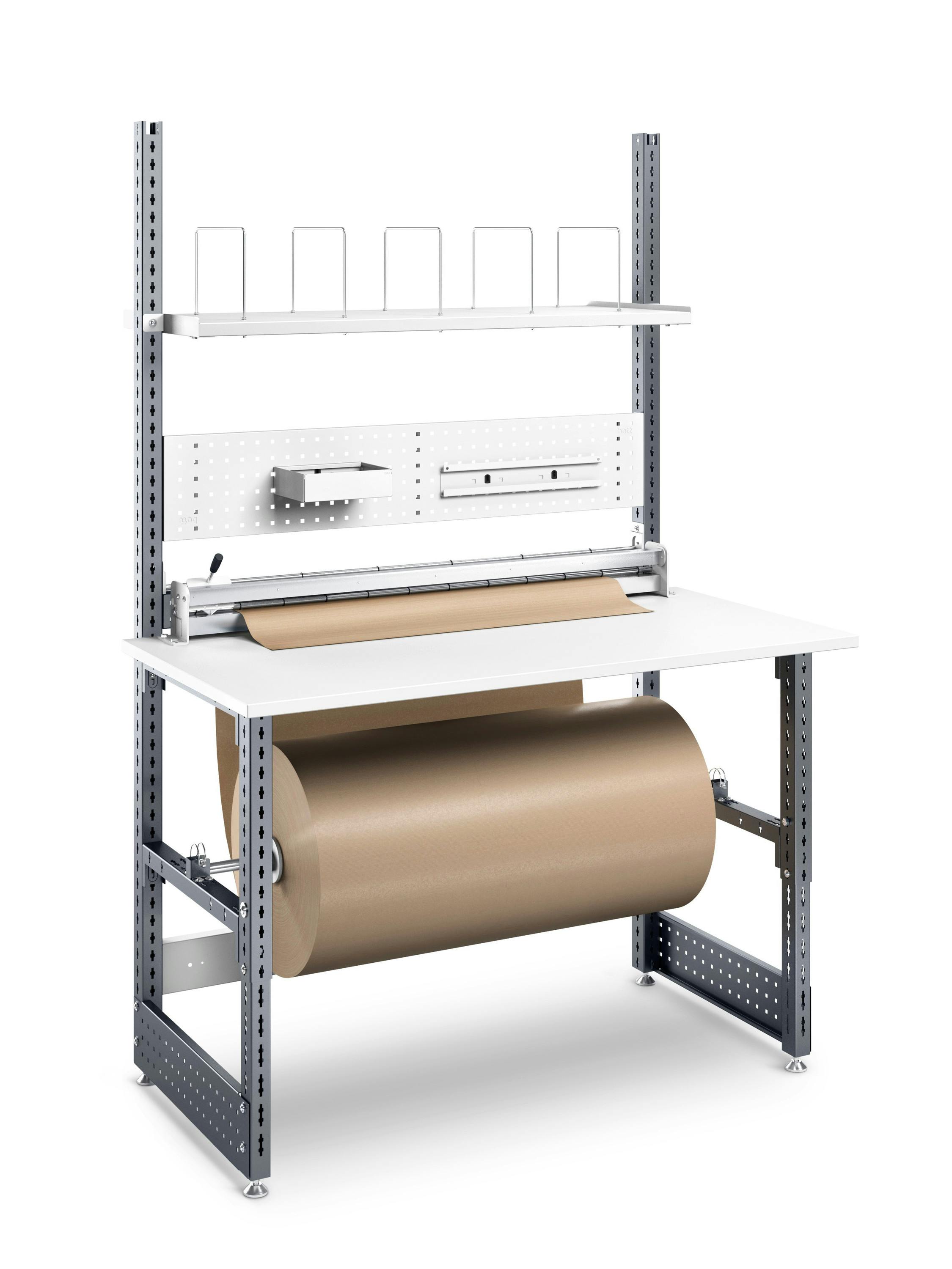 avero Systempacktisch mit Schneidgerät, Abspulvorrichtung, Ablage ...