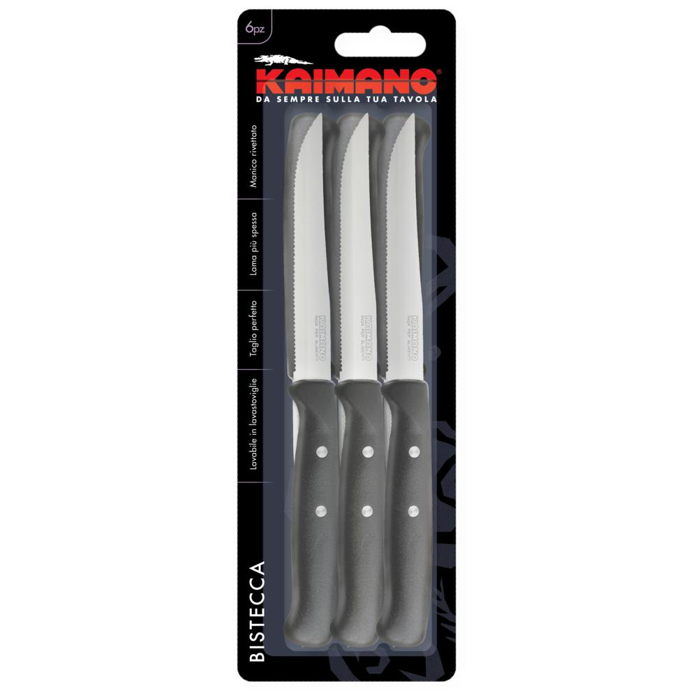 Kaimano 6 coltelli bistecca Premium nero | METRO