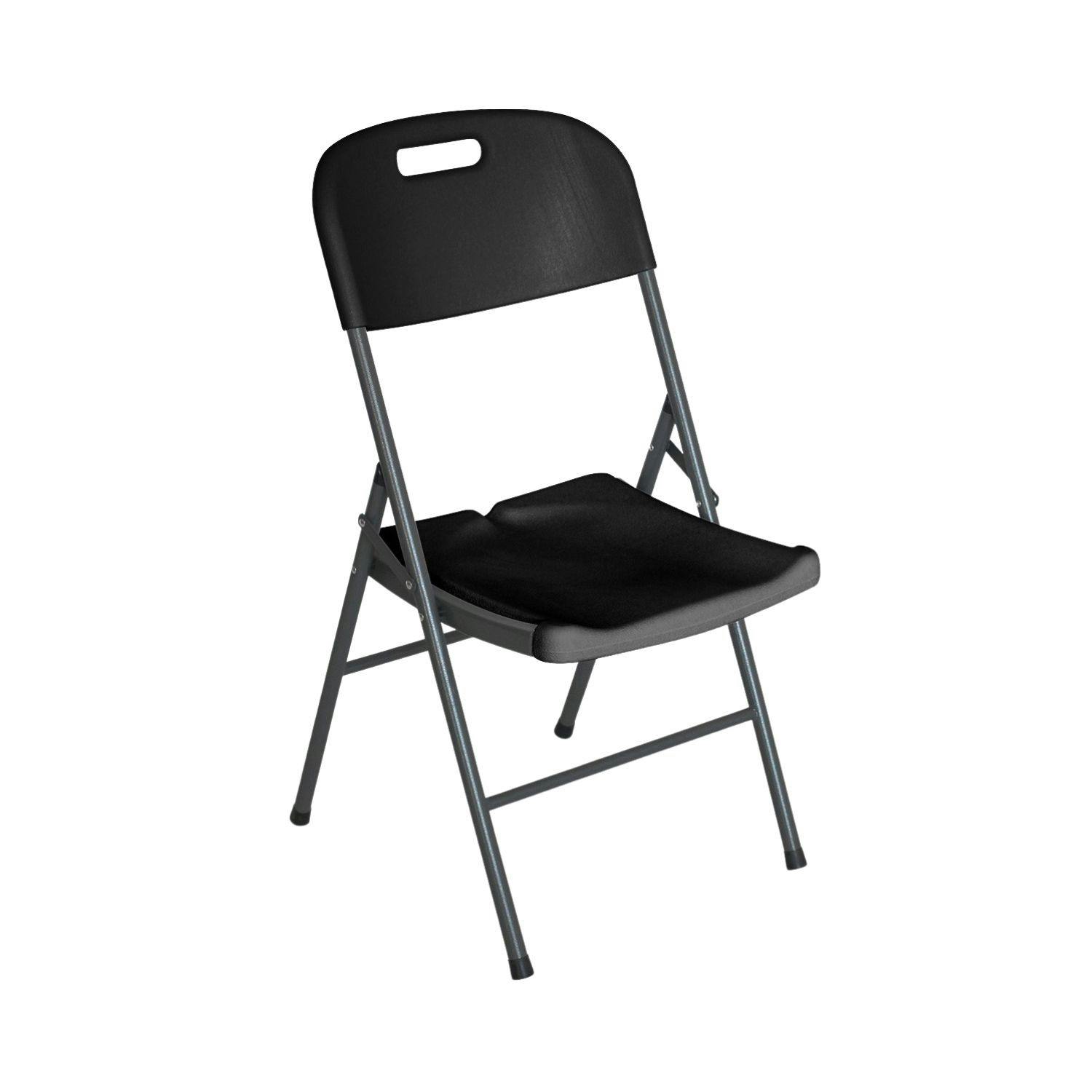 Sedia Pieghevole con Maniglia Nera 47x58x87cm O91 | METRO