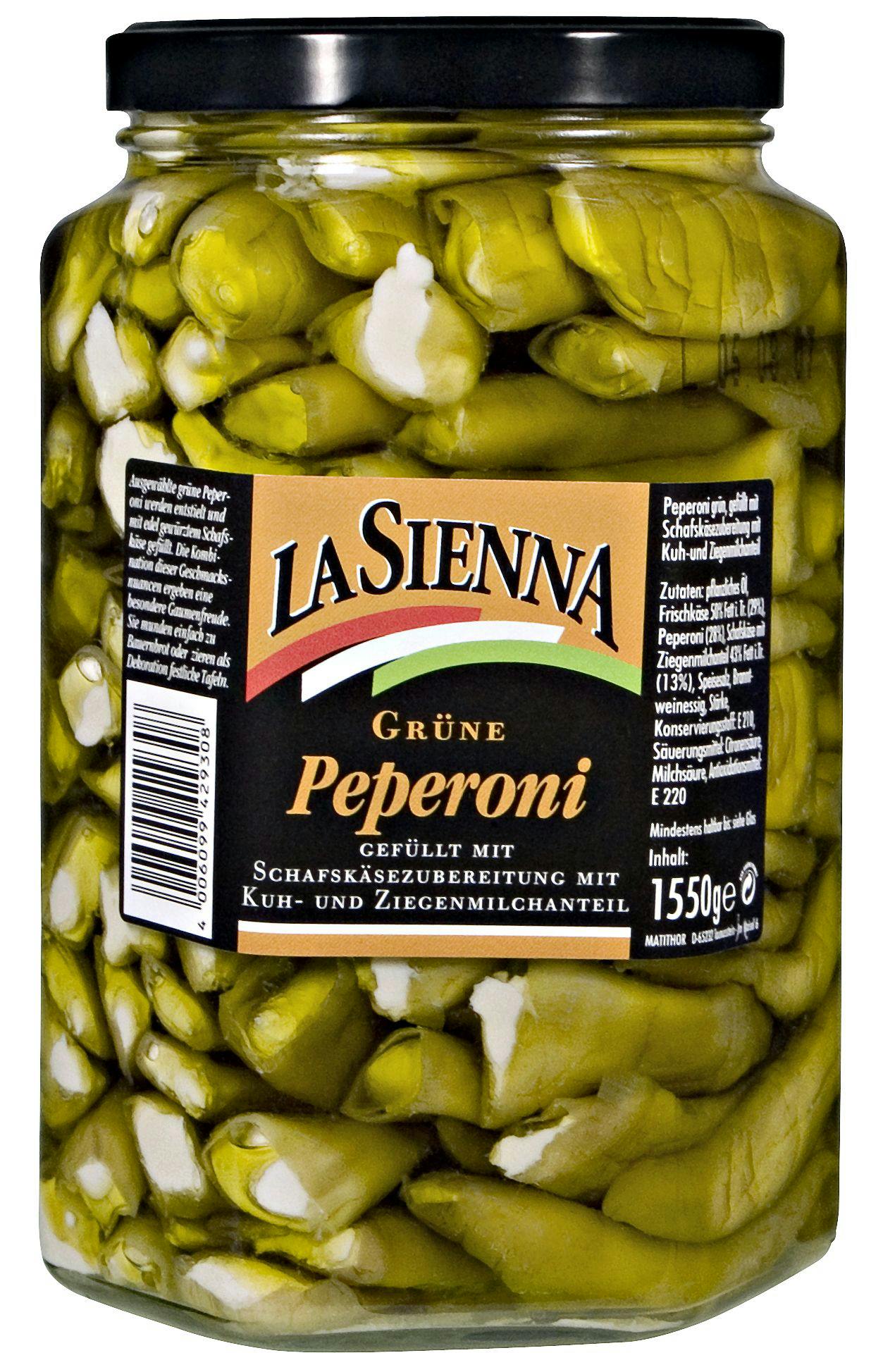 La Sienna Peperoni grün, gefüllt mit Frischkäse (1,1 kg) | METRO