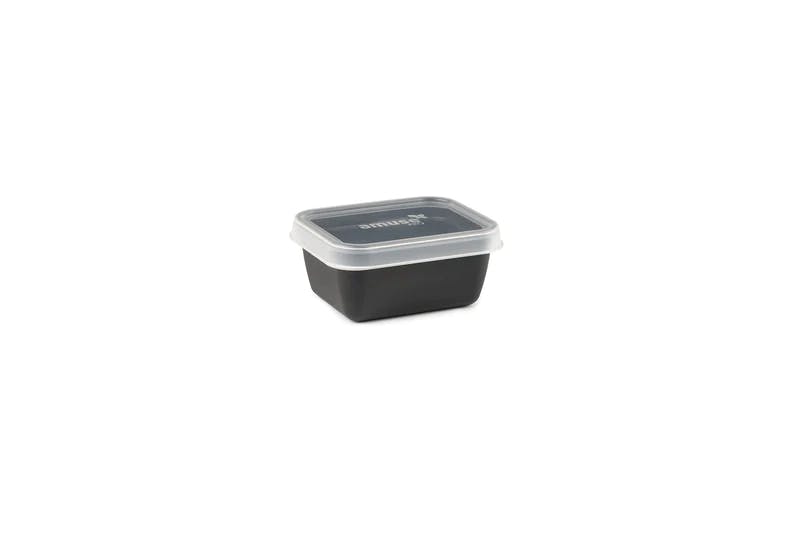 Recipiente AMUSE PRO rectangular 400ml -Negro con tapa transparente (c-6 uds) | Makro