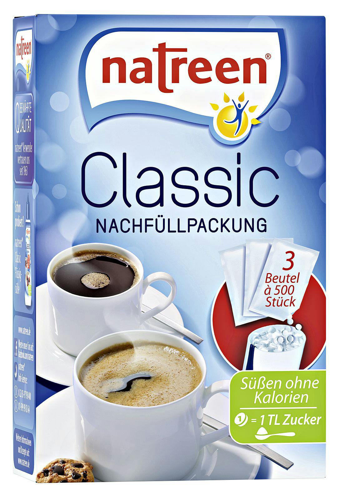 Natreen Süßstofftabletten Classic 3 x 500 Tabletten (96g) | METRO ...