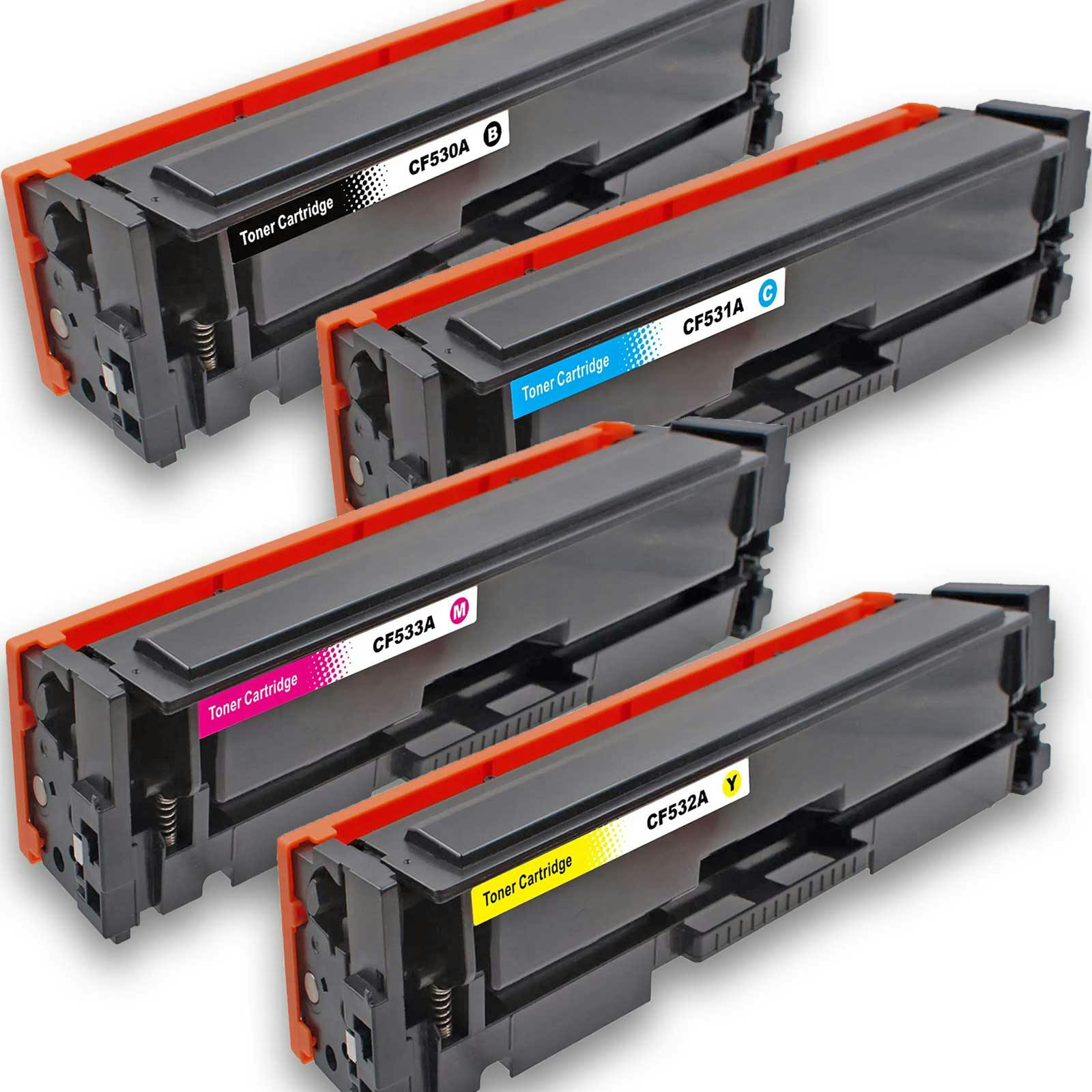 Kompatibel HP 205A: CF530A, CF531A, CF532A, CF533A Sparset 4 Toner alle ...