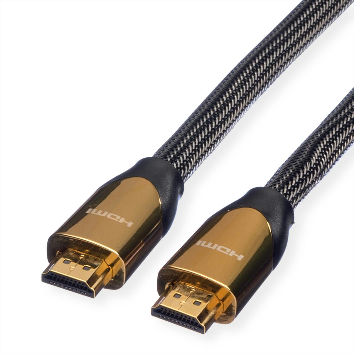 ROLINE PREMIUM HDMI Ultra HD Kabel met Ethernet, M/M, zwart, 4,5 m | Makro