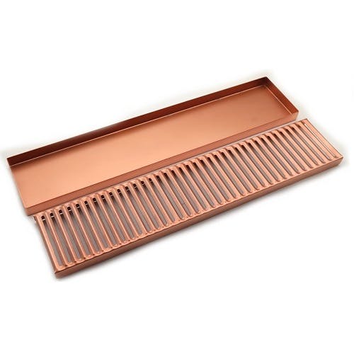 Bac de Récupération Tapis de Bar Egouttoir Cuivre 50x10cm | METRO