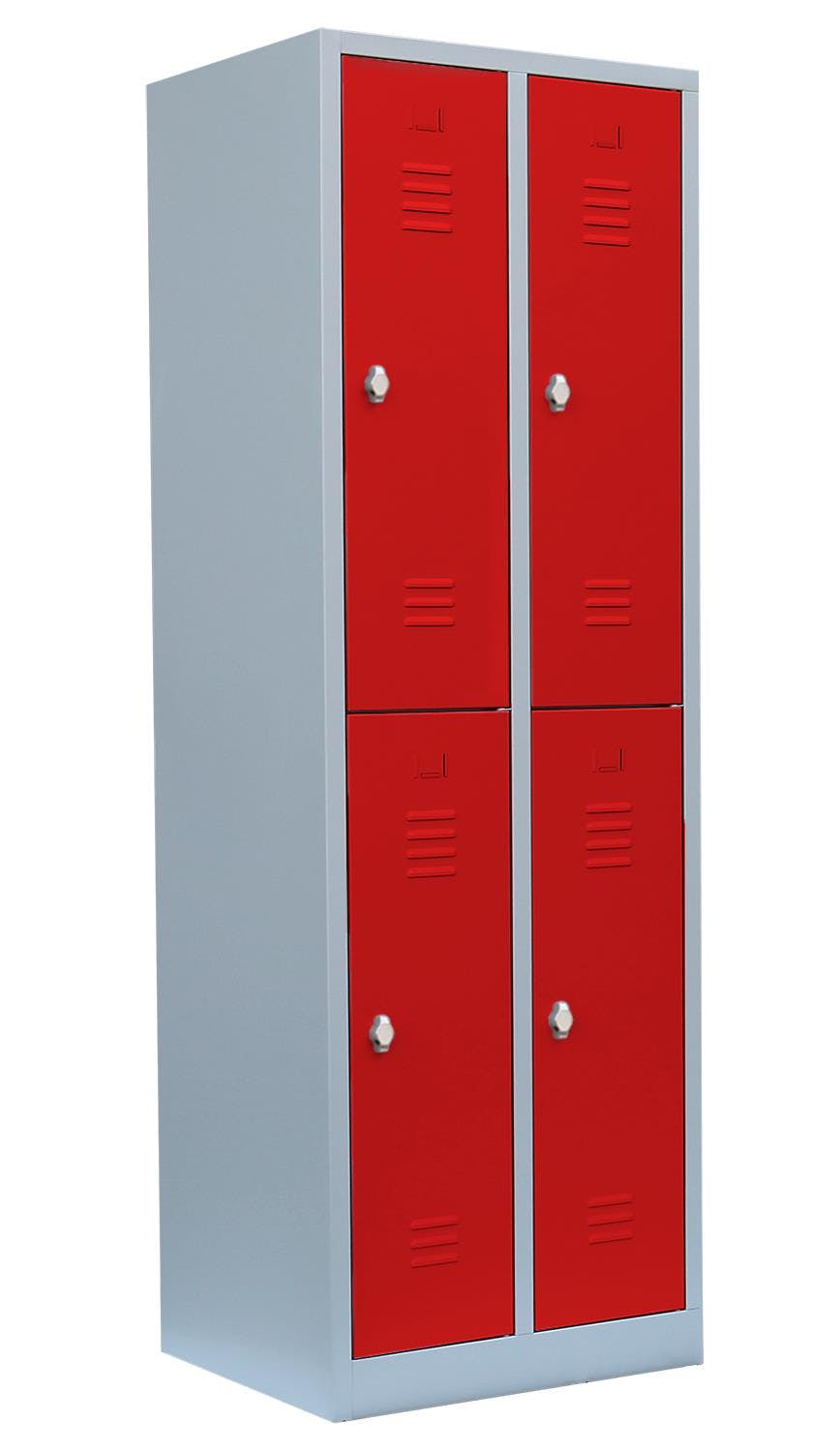 Spind Kleiderspind 4 Fächer mit Kleiderstange 2 Abteile Spindschrank ...