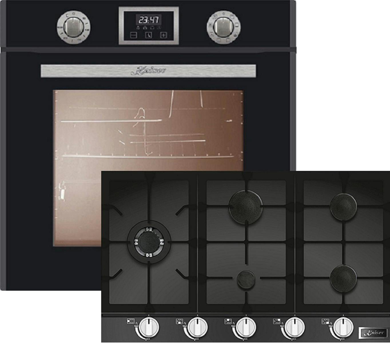 Herd Set/ Kaiser EH 6326 sp / Einbaubackofen+ KCG 9387 Gaskochfeld 86 ...