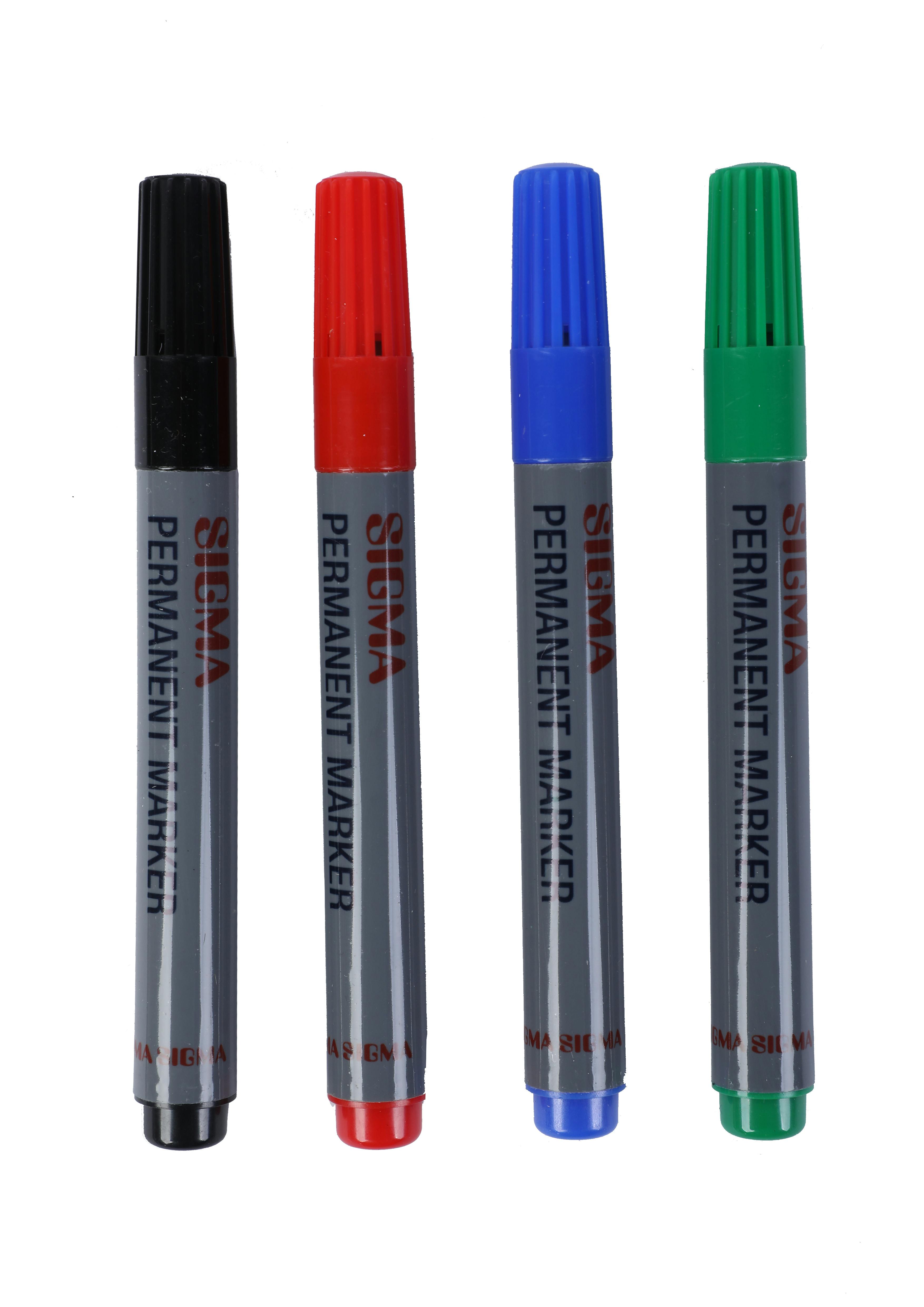SIGMA Permanent marker WI61RU, geassorteerde kleuren, ronde punt ...