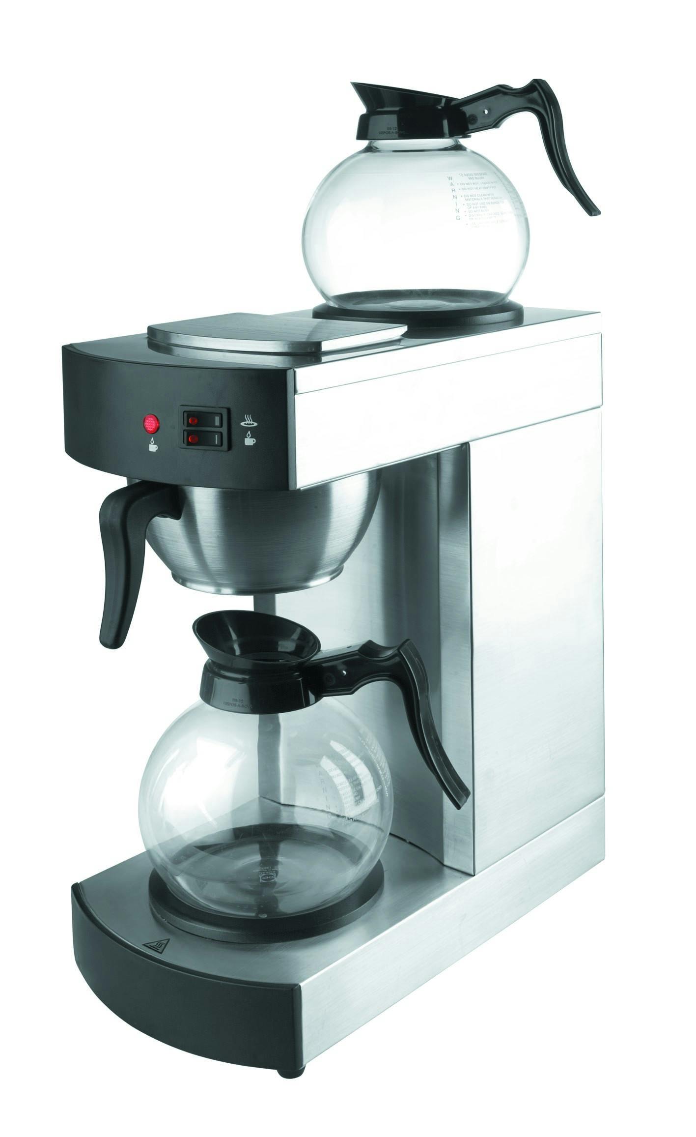 Cafetera Eléctrica con 2 Jarras Cristal de Lacor | Makro