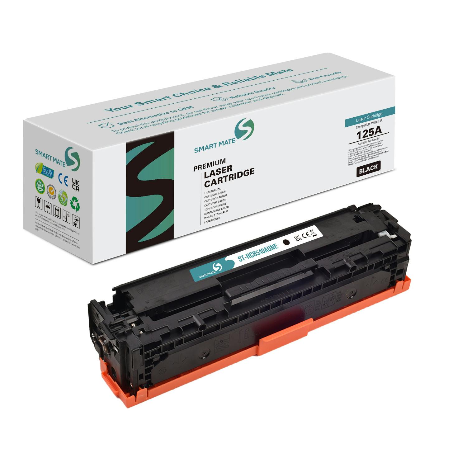 SmartMate wiederaufbereitete Laser Toner Patrone für HP CB540A (125A ...
