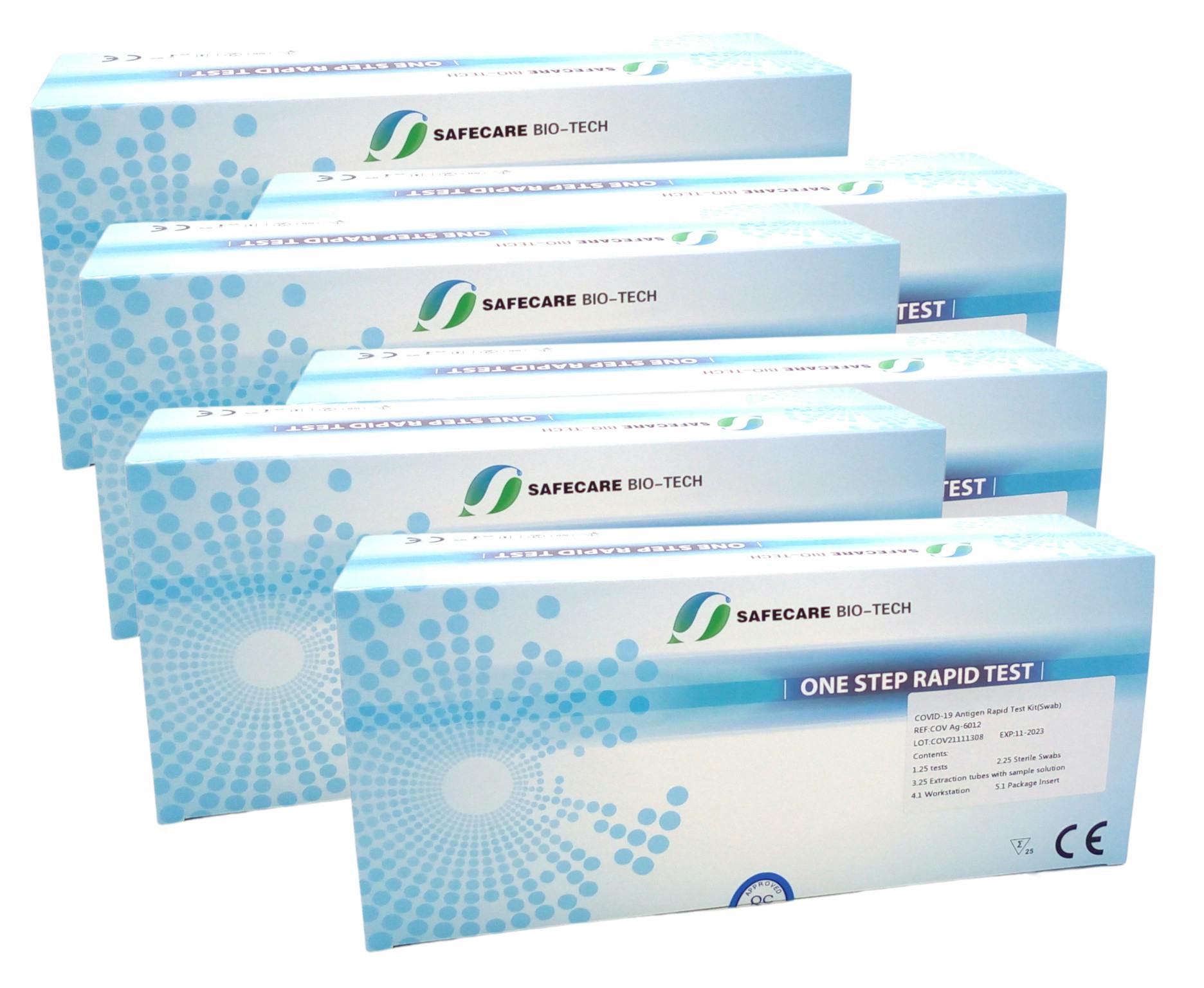 6x 25er Safecare Bio-Tech Covid-19 Antigen Rapid Schnelltest Corona ...