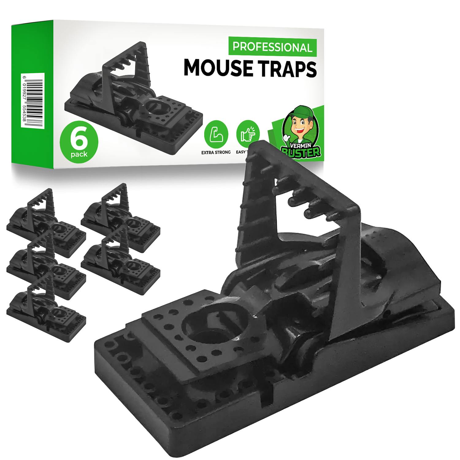 VerminBuster Muizenval 6 stuks - Muizenklem Getand - Muizenklemmen ...
