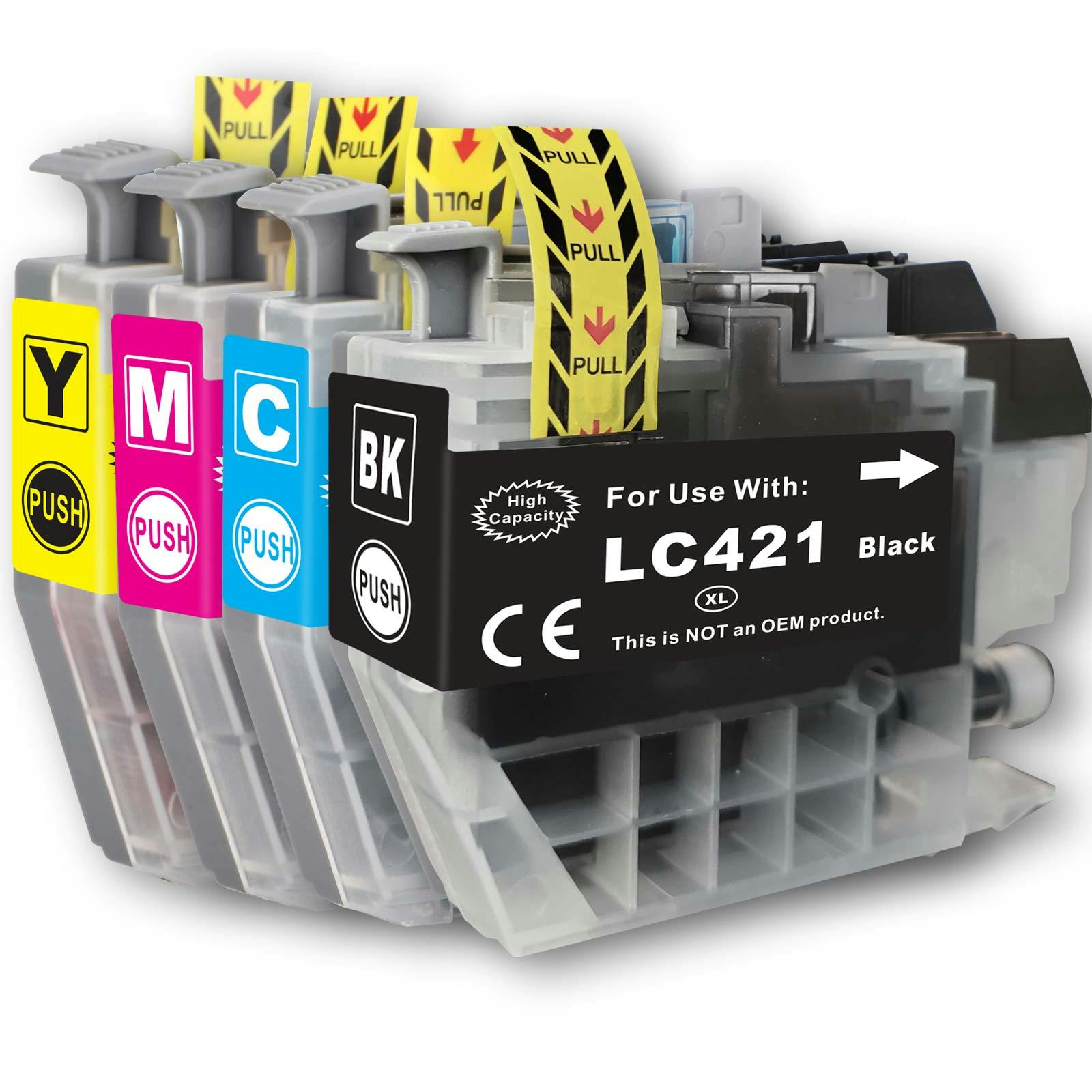 Kompatibel Brother LC-421 XL Set 4 Druckerpatronen von Gigao | METRO