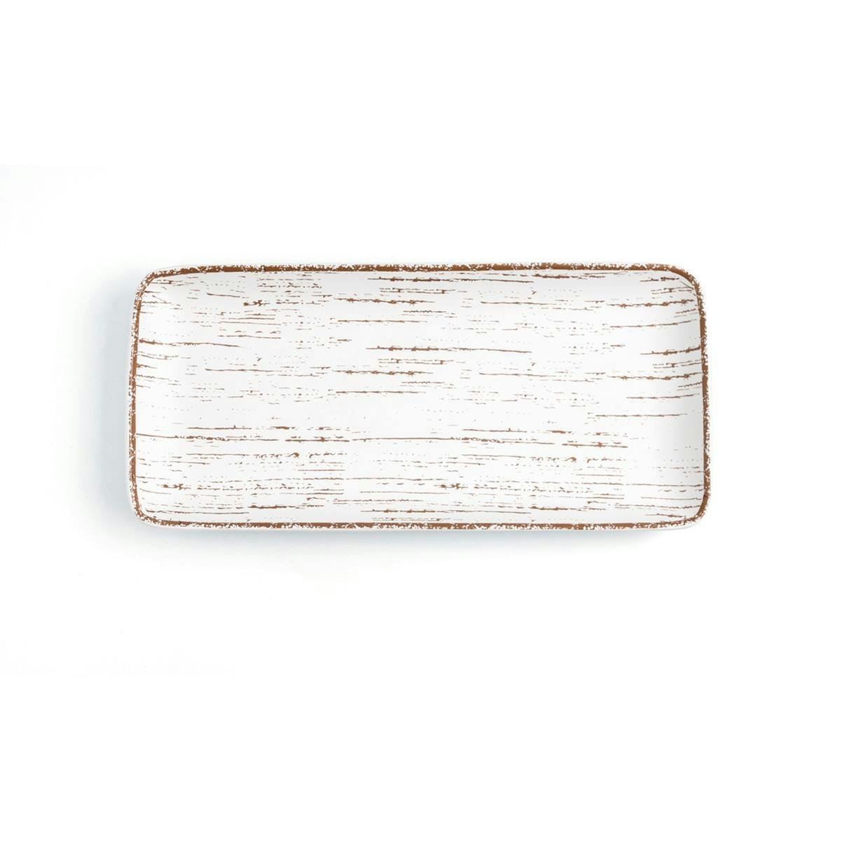 Ariane Tornado White Plat Rectangulaire En Porcelaine 36 X 16,5 Cm | METRO