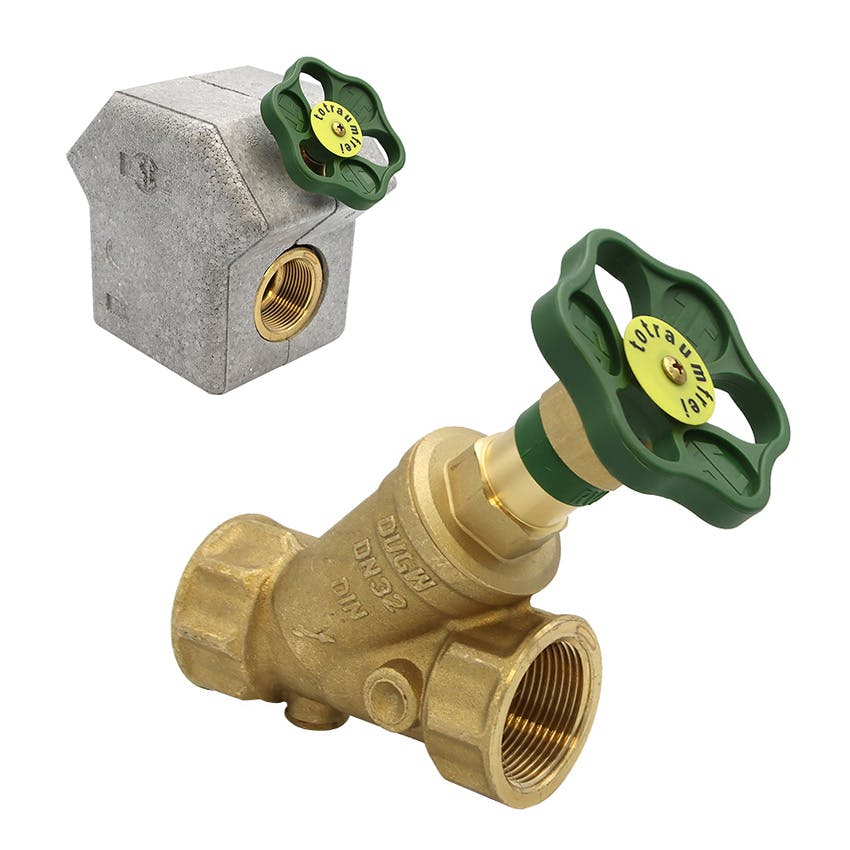 KFR-Ventil mit Prüfschraube Muffenanschluss mit Dämmschalle ohne ...