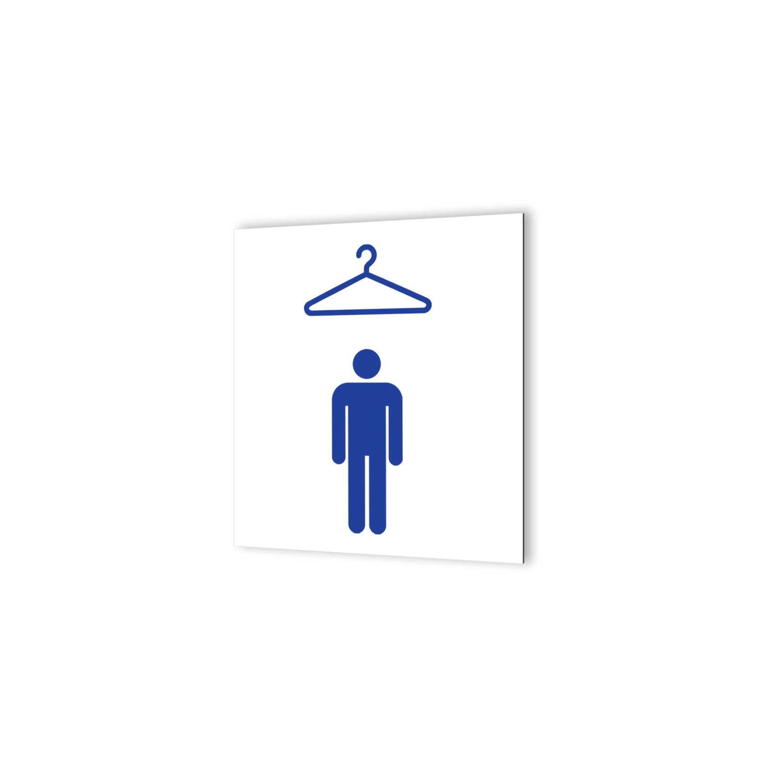 Pictogramme Vestiaires Hommes - Plaque signalétique Dibond Blanc ...