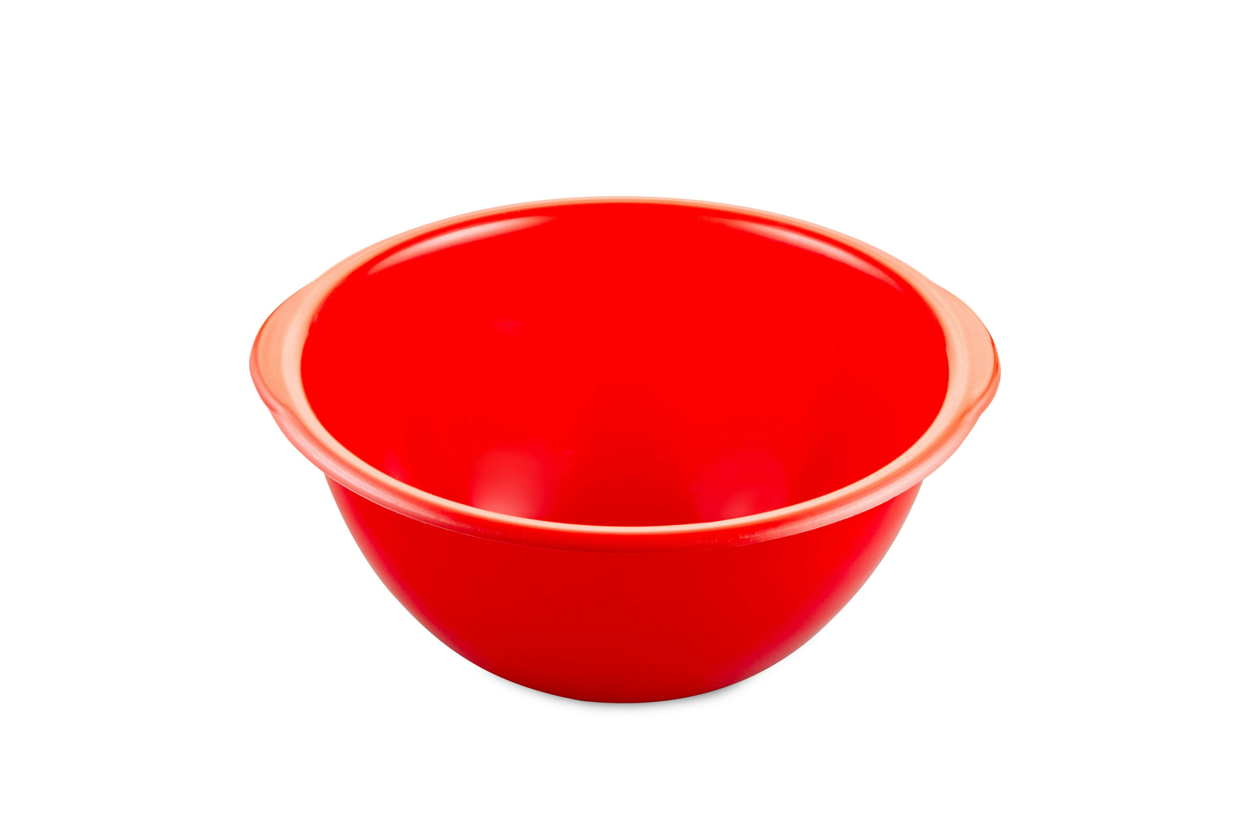 thermohauser plastic kom 4,5 L - Veelzijdige PP kom met handvat, rood ...