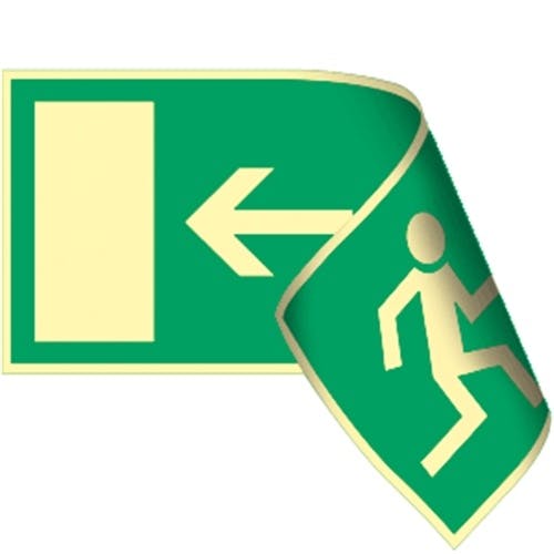 Schild Rettungsweg links/rechts doppels.,BGV A8 (E13),Kunstst.,nachl ...