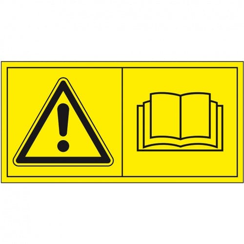 Aufkleber I Hinweisschild Achtung!..., ISO 11684, Polyesterfolie ...