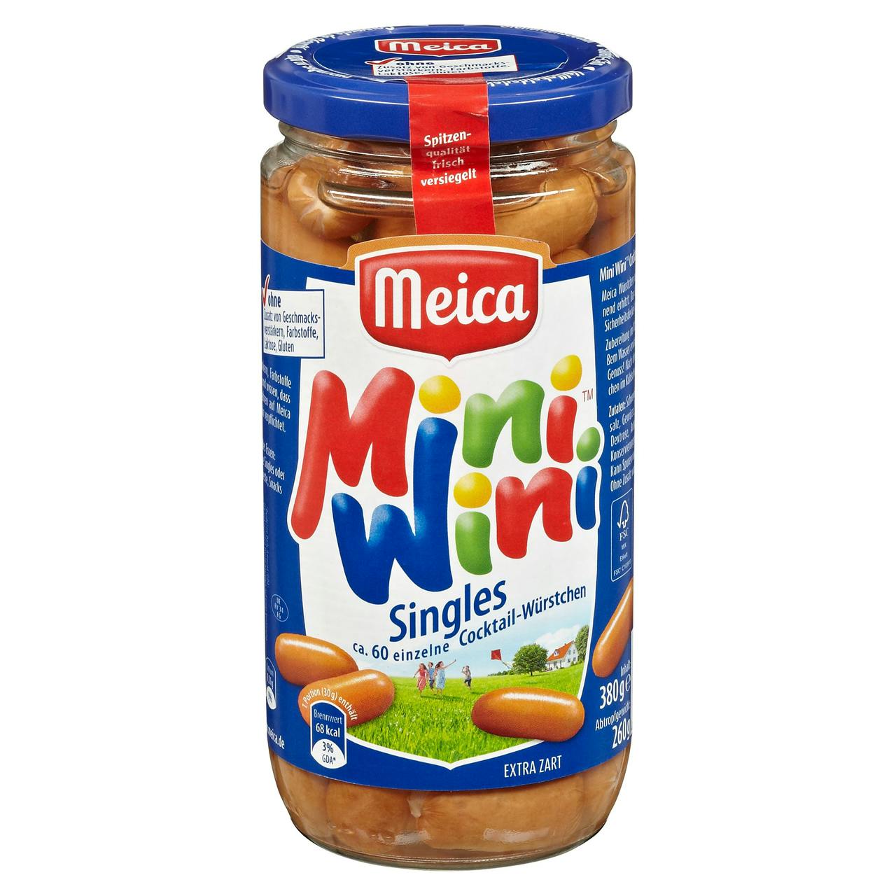 Mini Wini Singl Würstchen In Eigenhaut Schwein (1 x 380 g) | METRO ...