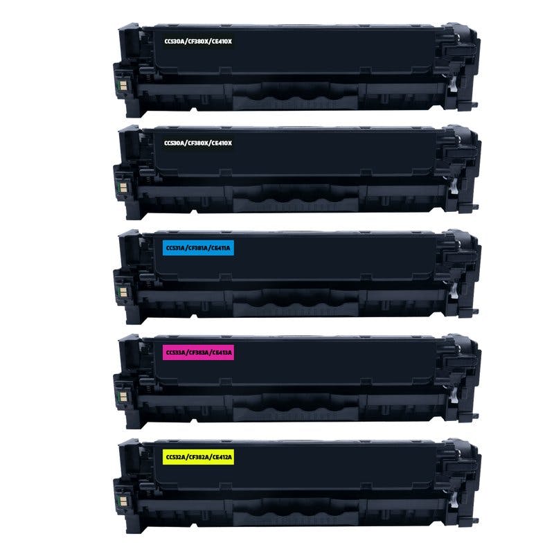 5x Toner Kompatibel für HP LaserJet Pro 400 Color M451NW 400 M475DN 400 ...