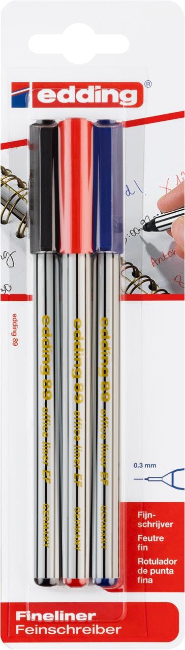 edding 89 Office Fineliner EF sortiert 1-3 (3er Blister) | METRO Marktplatz