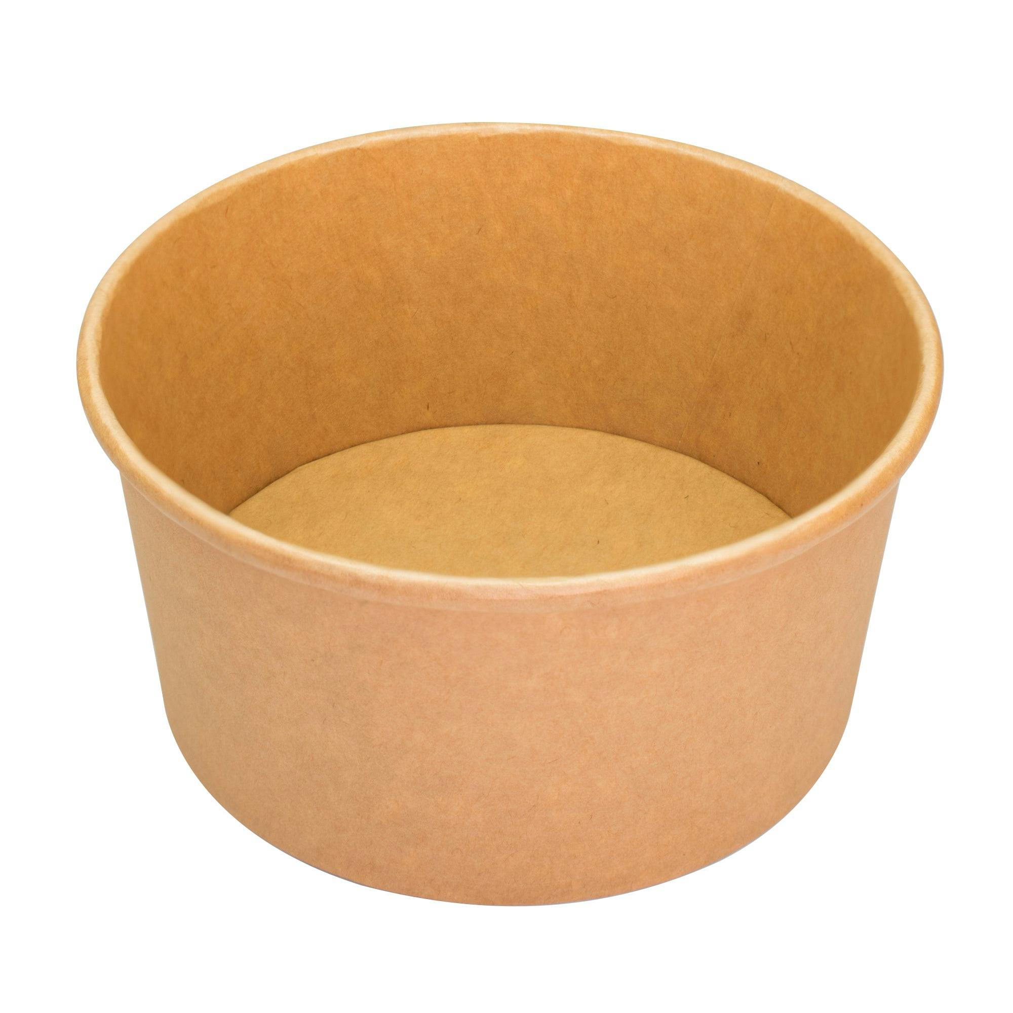 WISEFOOD 50 Stk. - Salatschale braun - 1000ml - Papier / Pappe Bowl ...