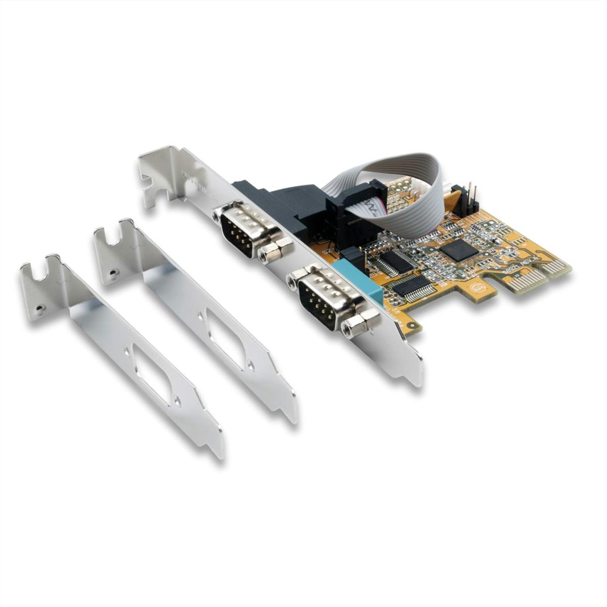 EXSYS EX-44082 PCI Express x1 Karte 2x seriell RS-232 | METRO