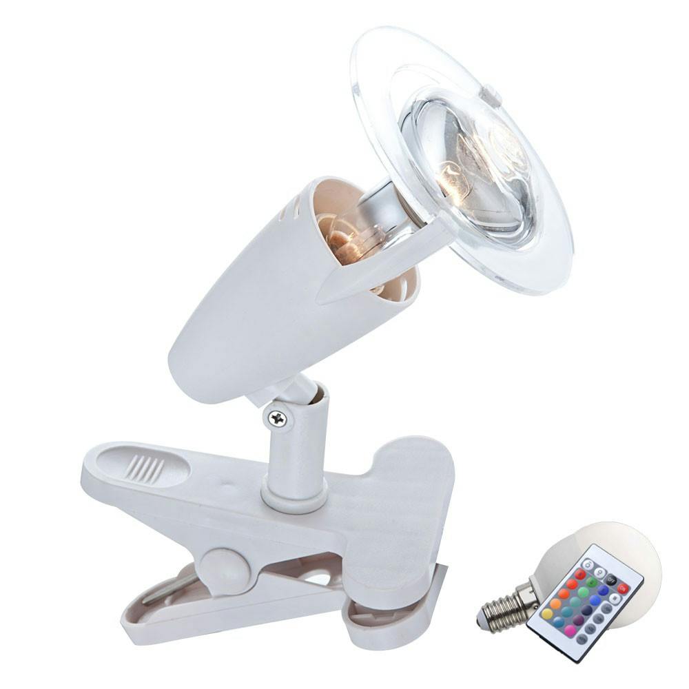 Klemm Strahler Schreib Tisch Lese Lampe Farbwechsel Leuchte im Set ...