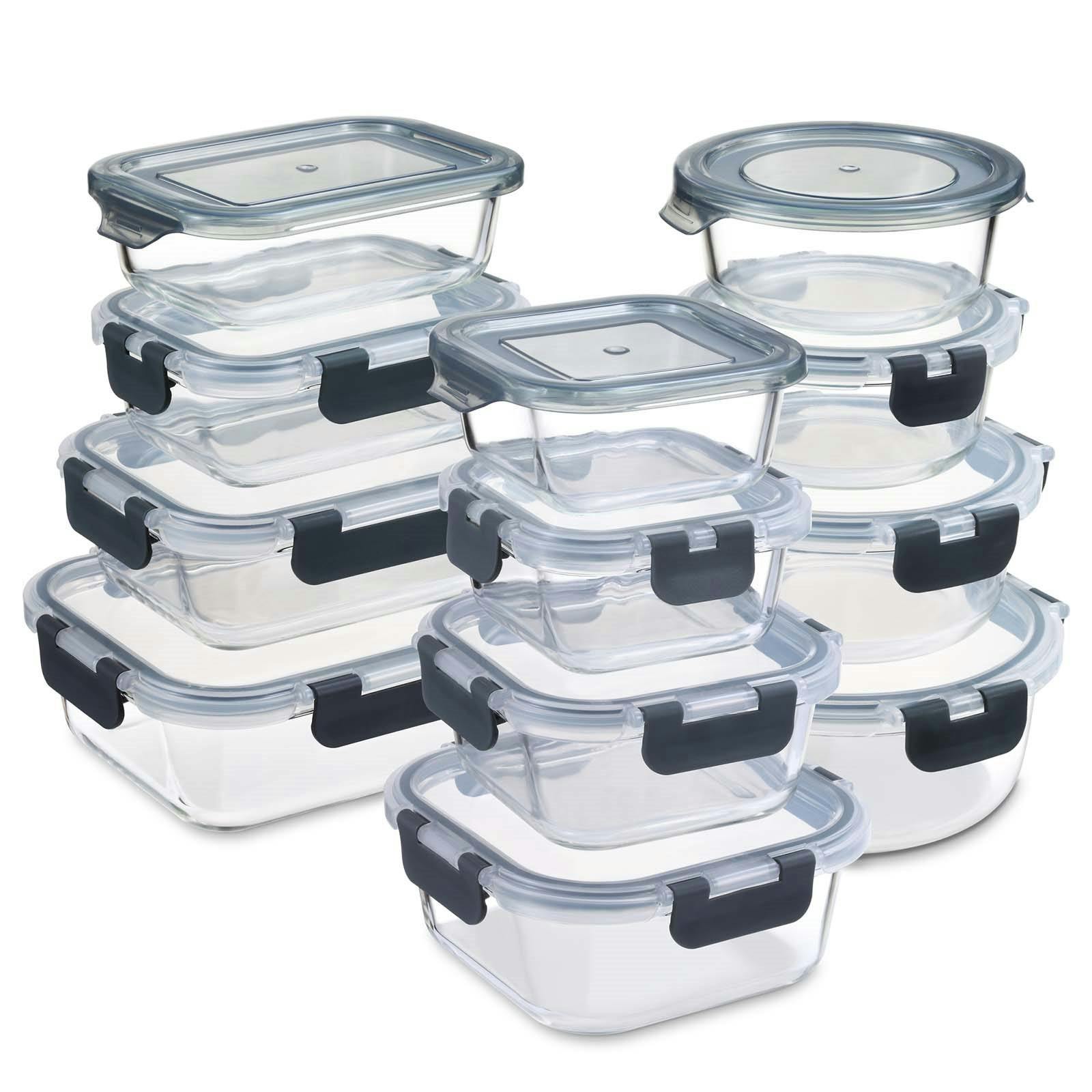 PIE LOCK | Glas Frischhaltedosen Set 24 tlg | Vorratsdosen | Bento-Box ...