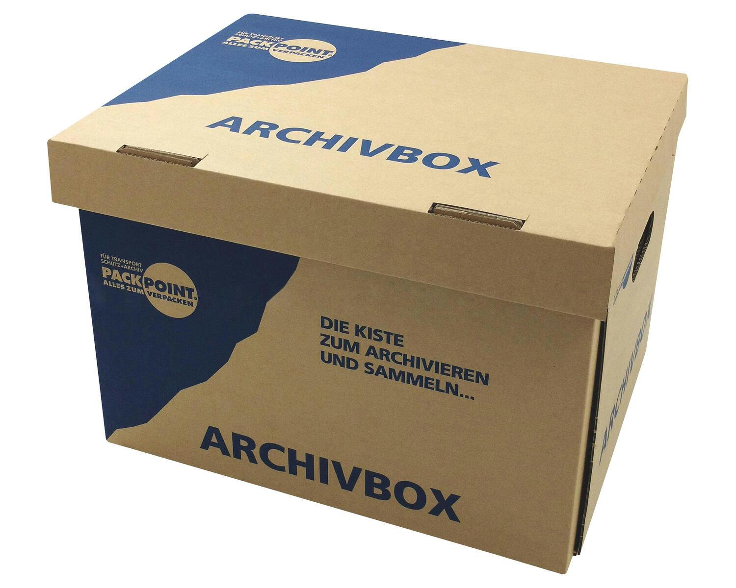 10x Archivbox Lagerbox 400x320x290mm extrem stabil bis 250kg stapelbar ...