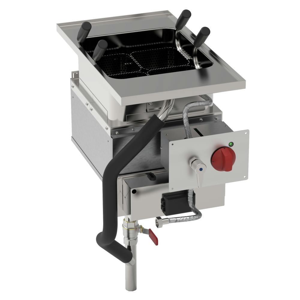 Elektrische pasta koker drop-in gn 2/3 met 4 manden 1/6 - 350x600x400 ...