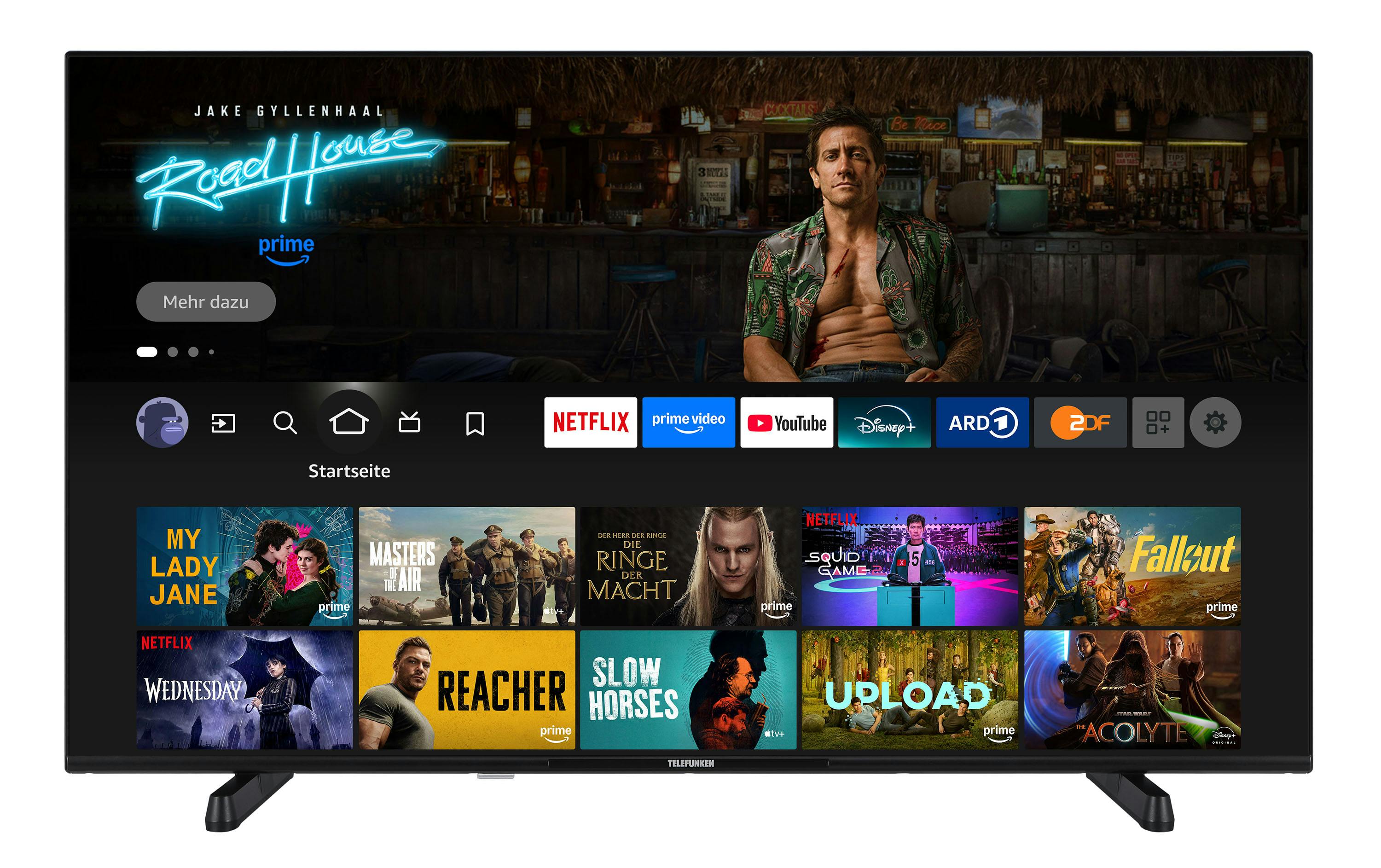Telefunken 55 Zoll Fernseher Fire TV (4K UHD Smart TV, HDR Dolby Vision ...