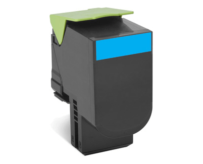 Lexmark CX410/CX510 Cyan Cartouche de Toner COMPATIBLE - Remplace ...
