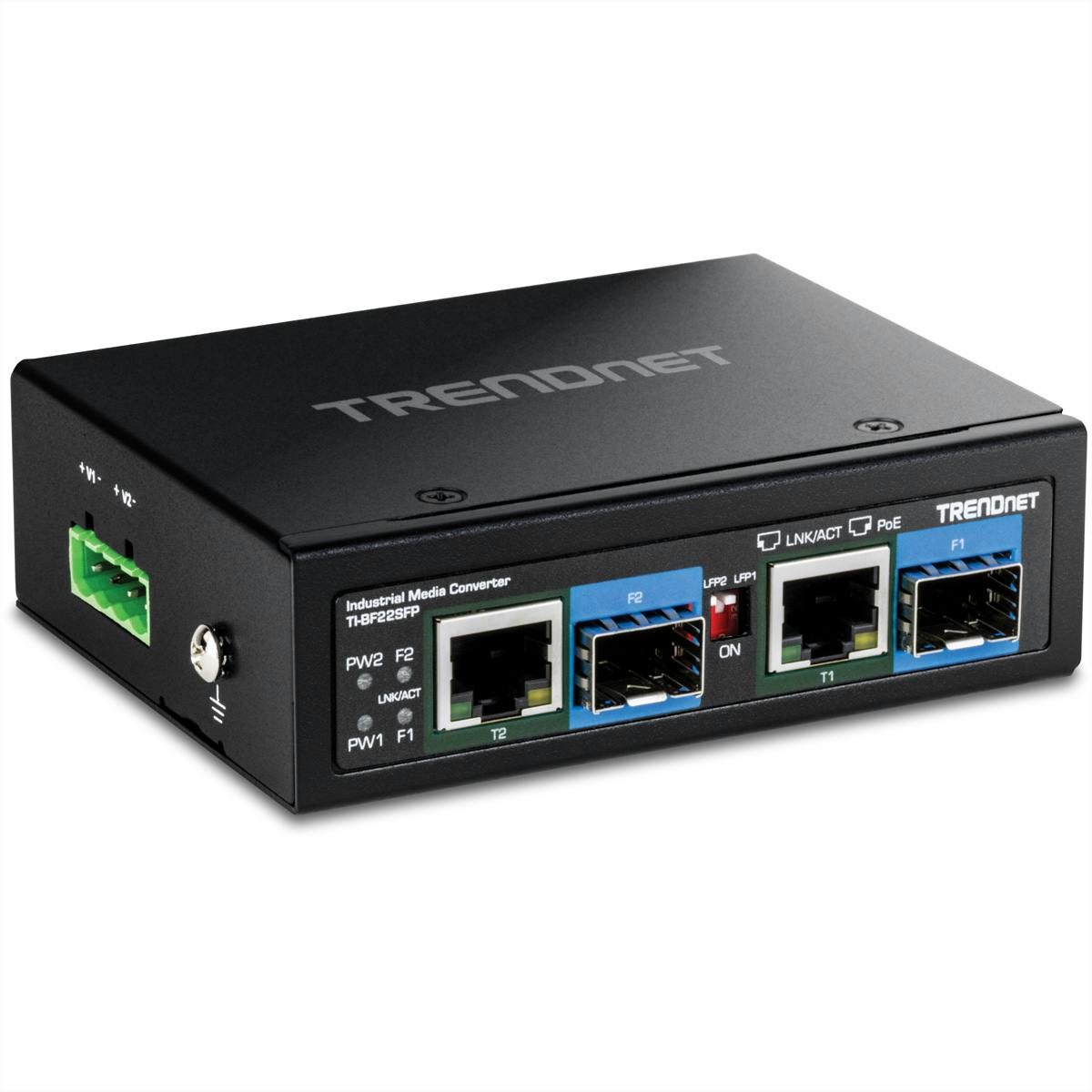 TRENDnet TI-BF22SFP Media Converter, 2-poorts industriële SFP naar ...