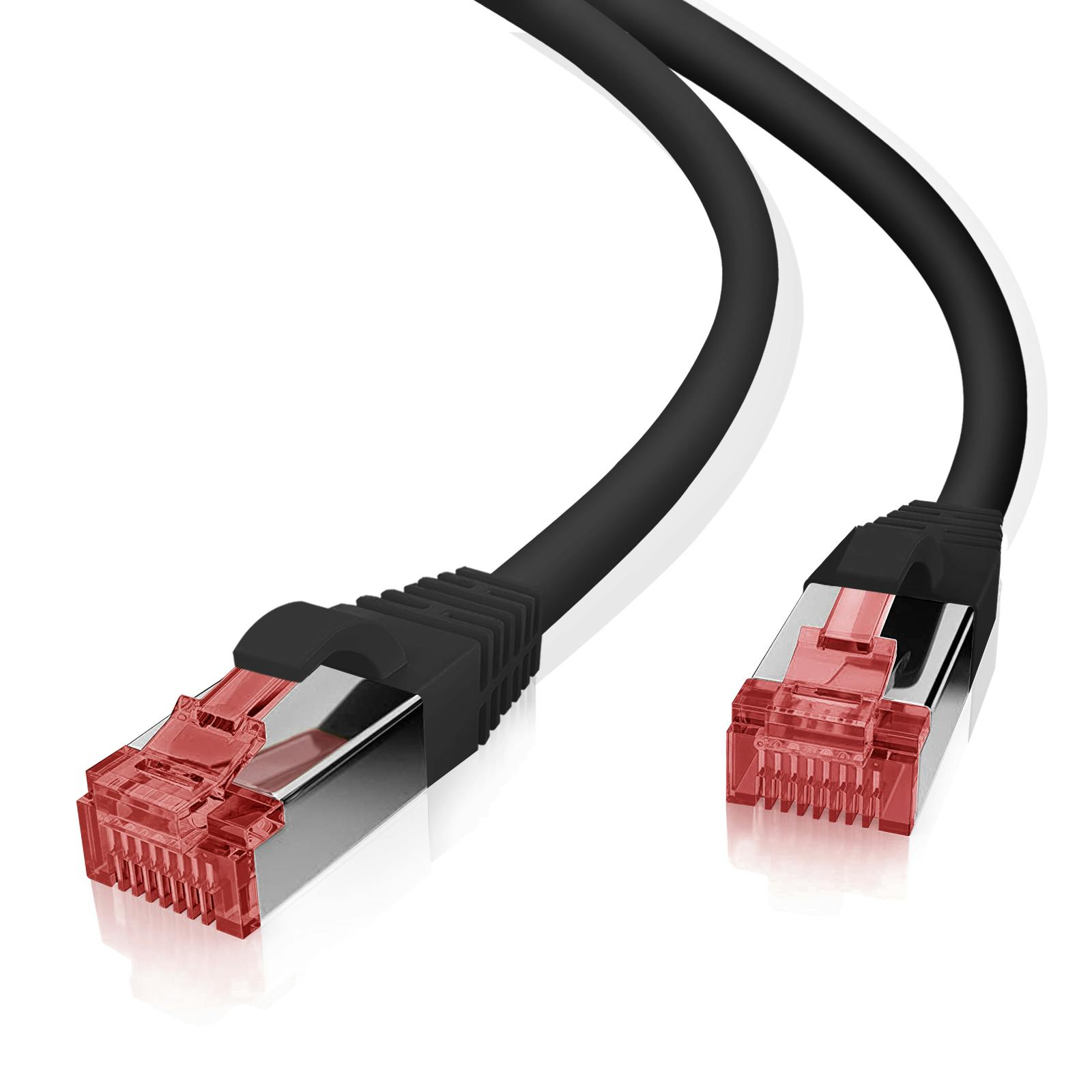 Helos Patchkabel S/FTP Cat 6 schwarz 0,25m | METRO