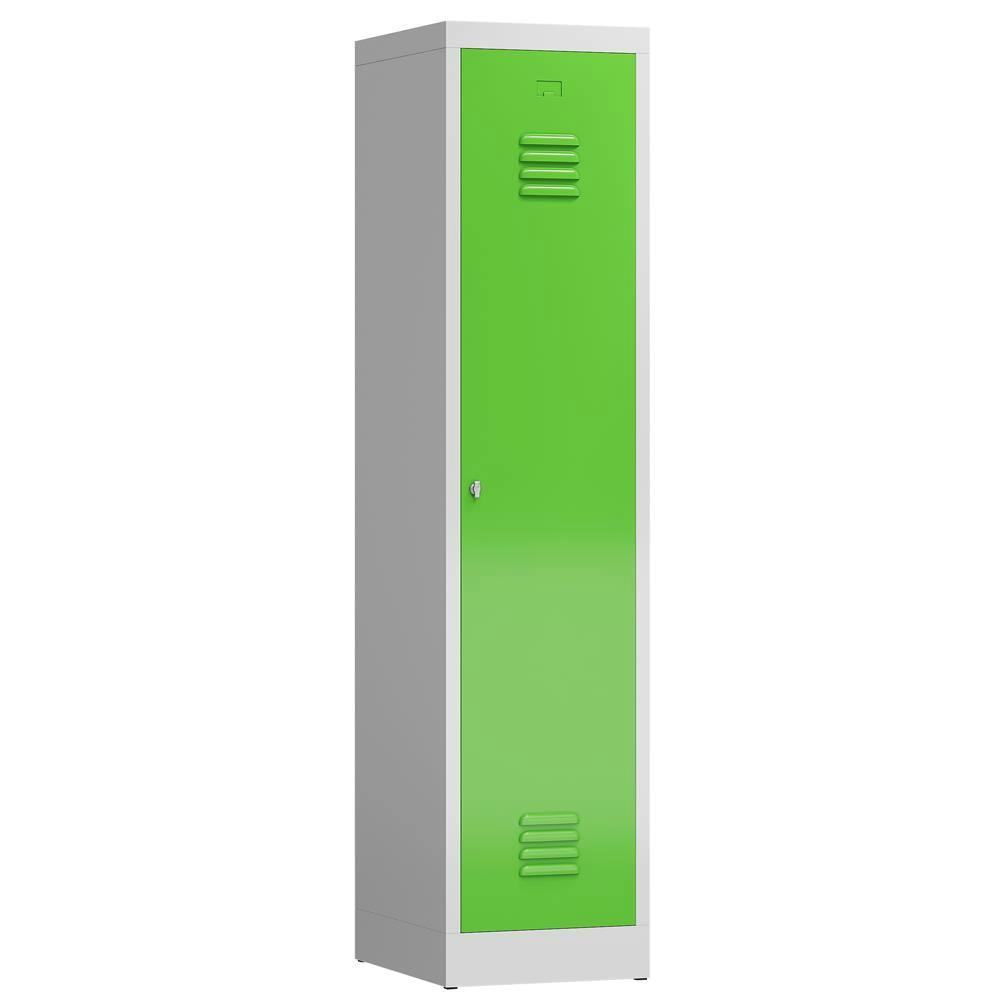 Spind Spindschrank 1 Abteil mit S/W-Trennung 180x40x50cm lichtgrau ...