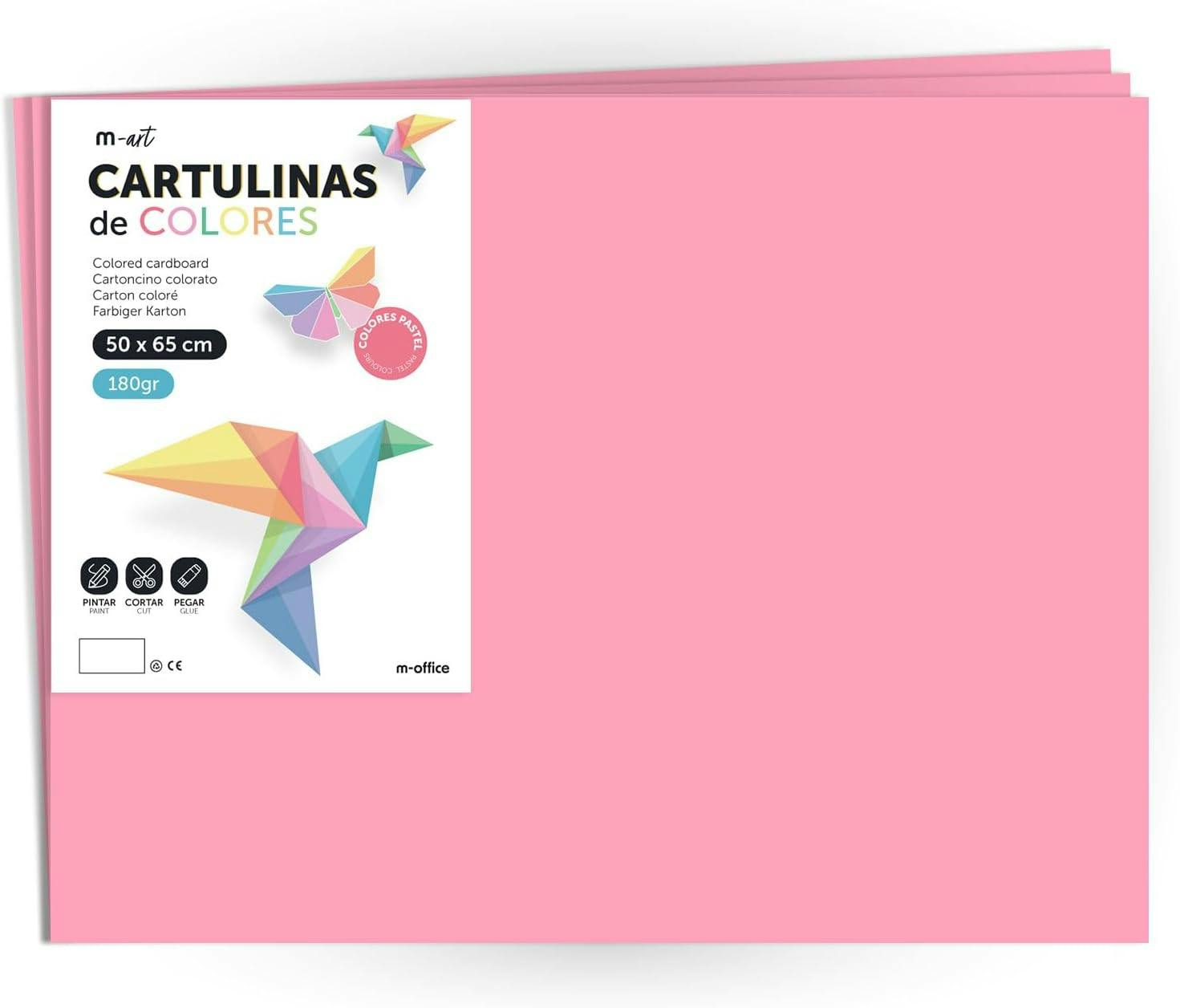 Cartulina de Colores, Cartulina Grande 50x65 cm de Colores Pastel ...