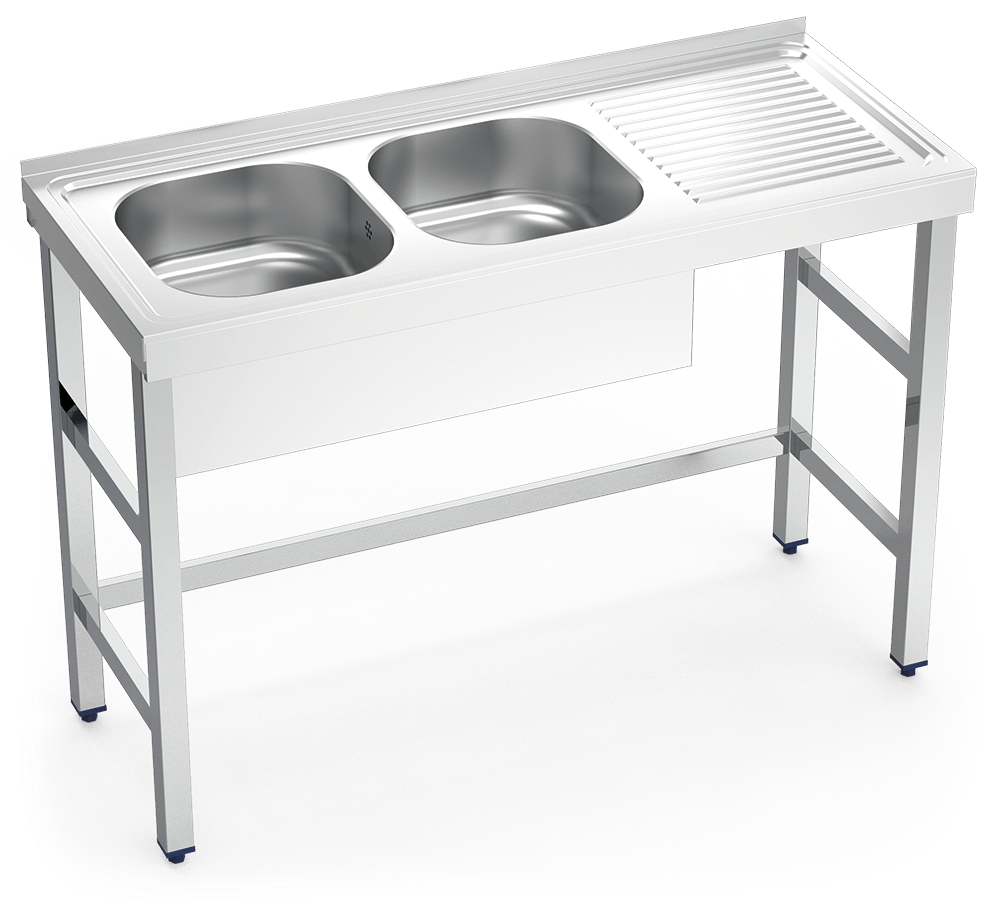 FRICOSMOS-Waschbecken mit Halterung 2C,ED 1200x500x850 mm ...