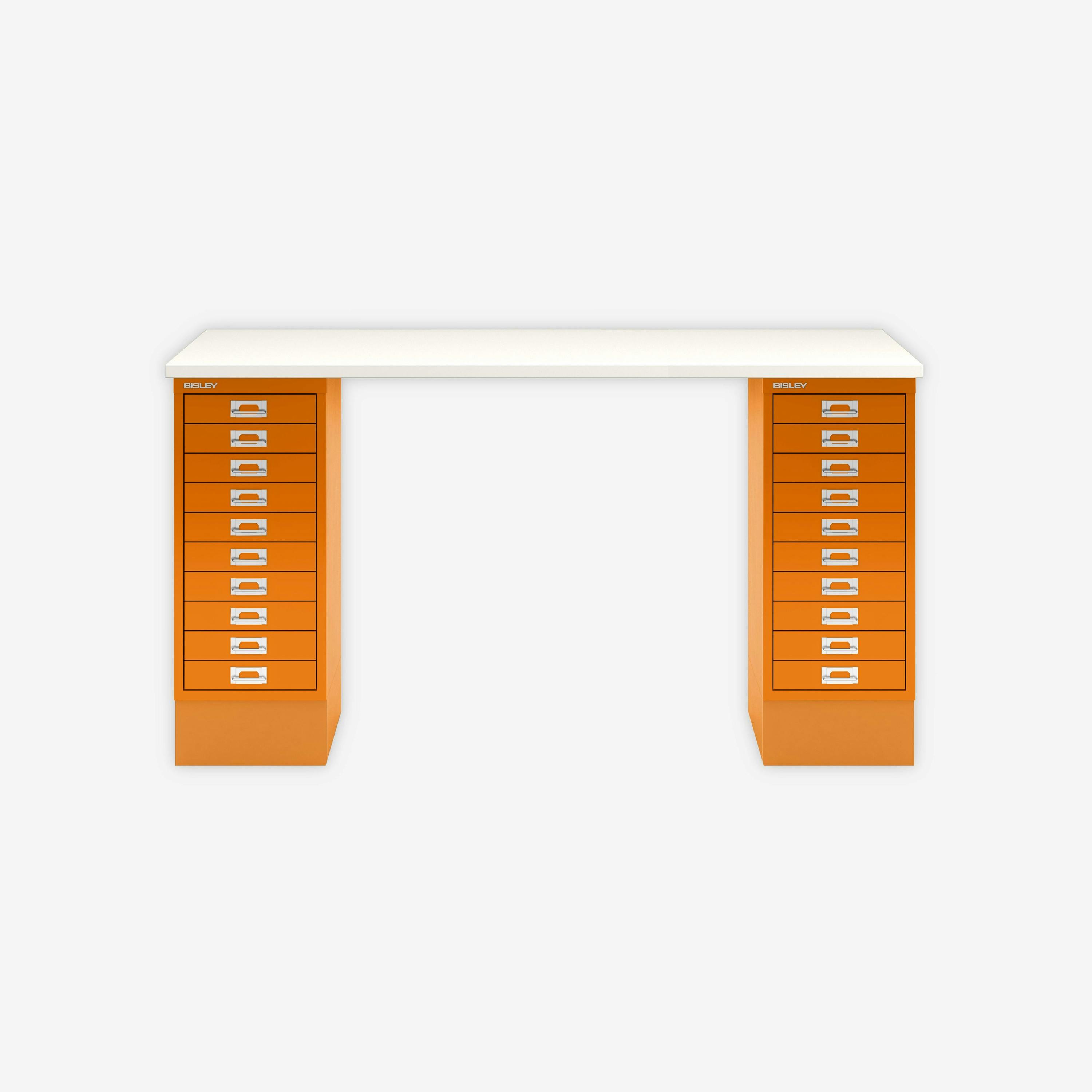 Bisley MultiDesk, 2 MultiDrawer mit 10 Schüben, Dekor Weiß, Farbe ...