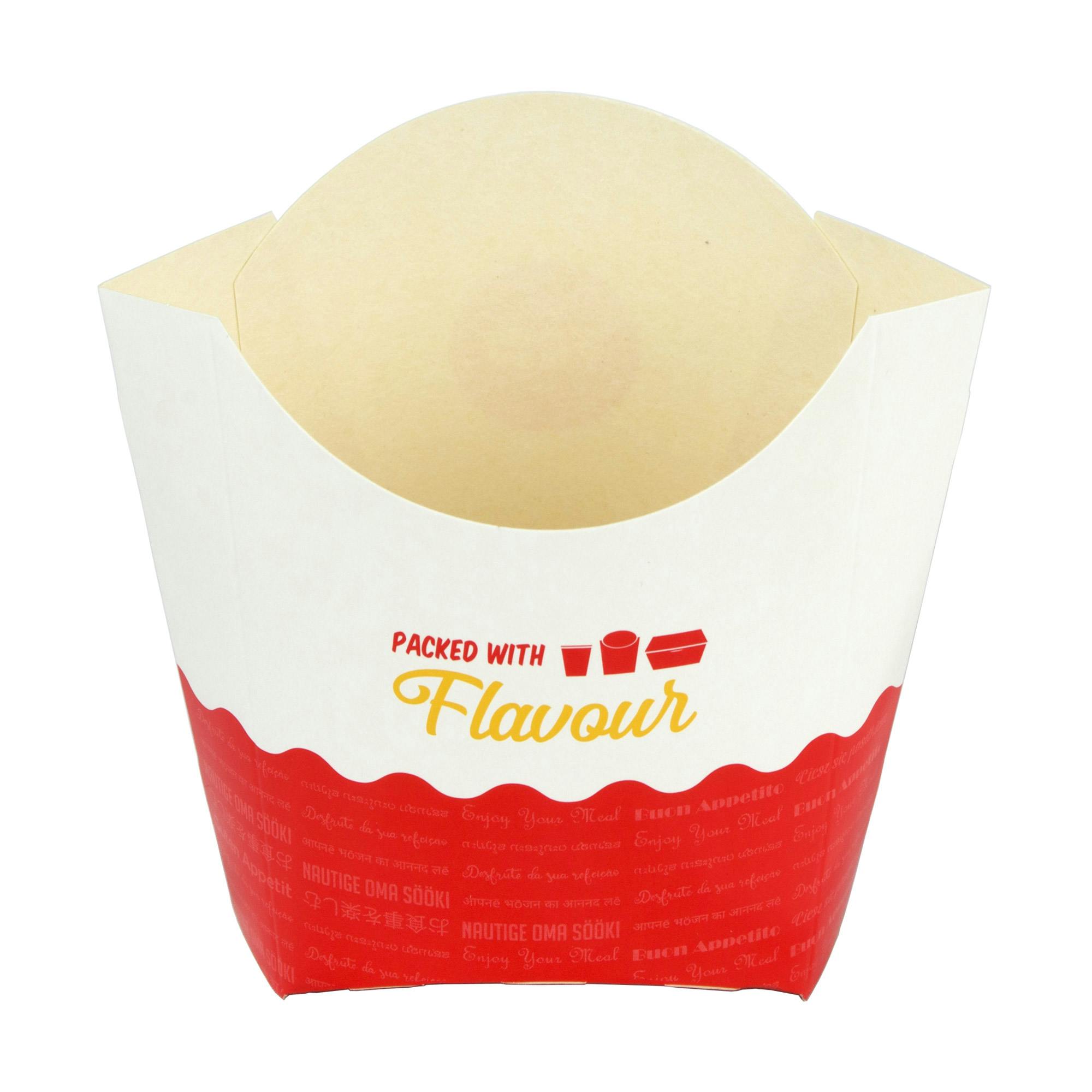 Cornet Frites Flavour - 10,5 cm - Blanc et Rouge - par 500 | METRO