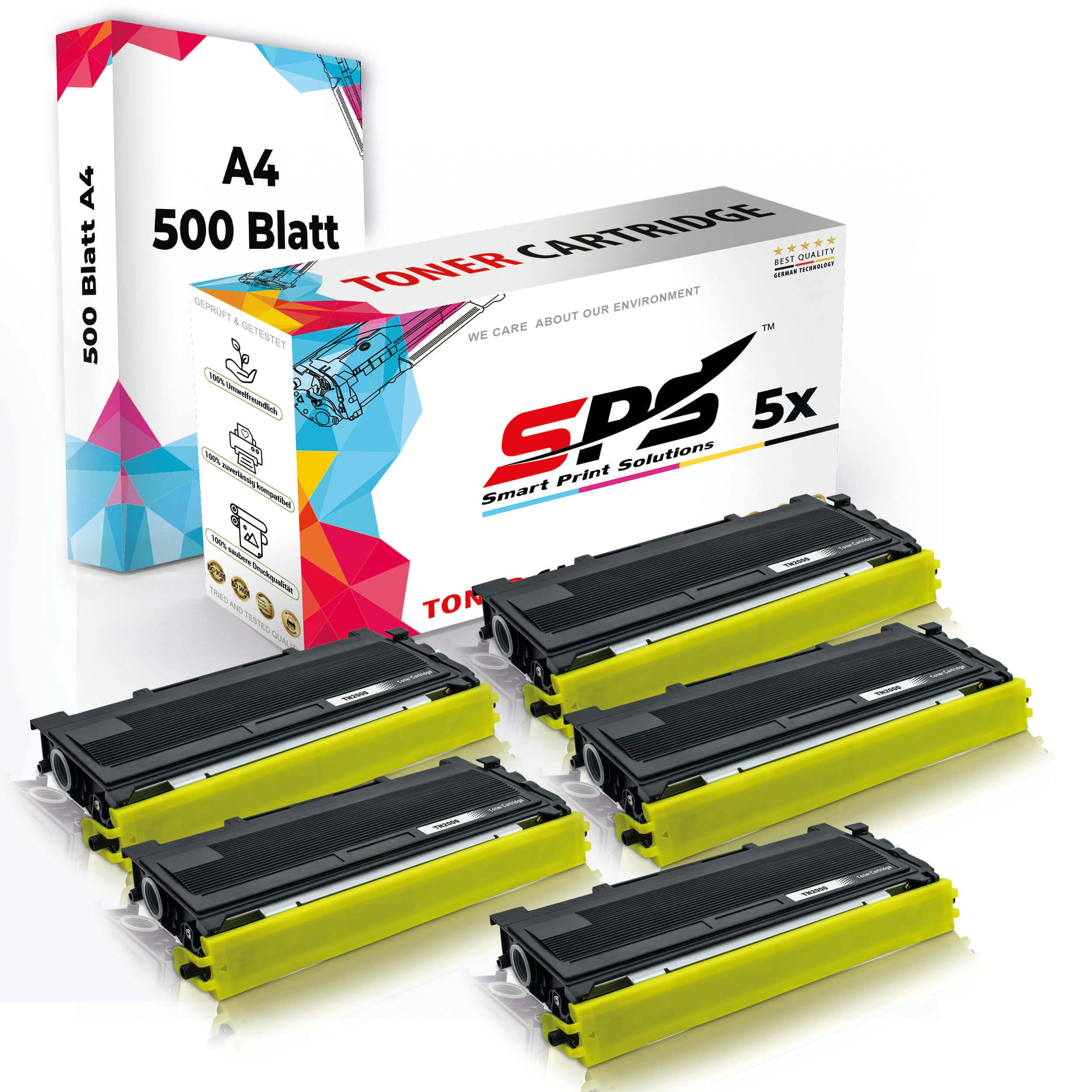 Druckerpapier A4 + 5x Kompatibel für Brother HL 2070 N (TN-2000) Toner ...