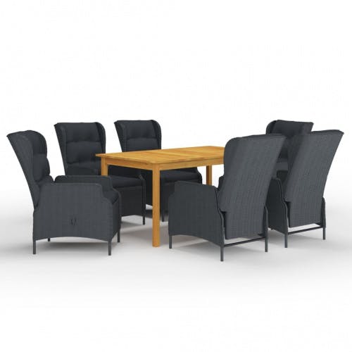 vidaXL Garden dining set 14 : kleur - donkergrijs, afmeting - 7 st. | Makro