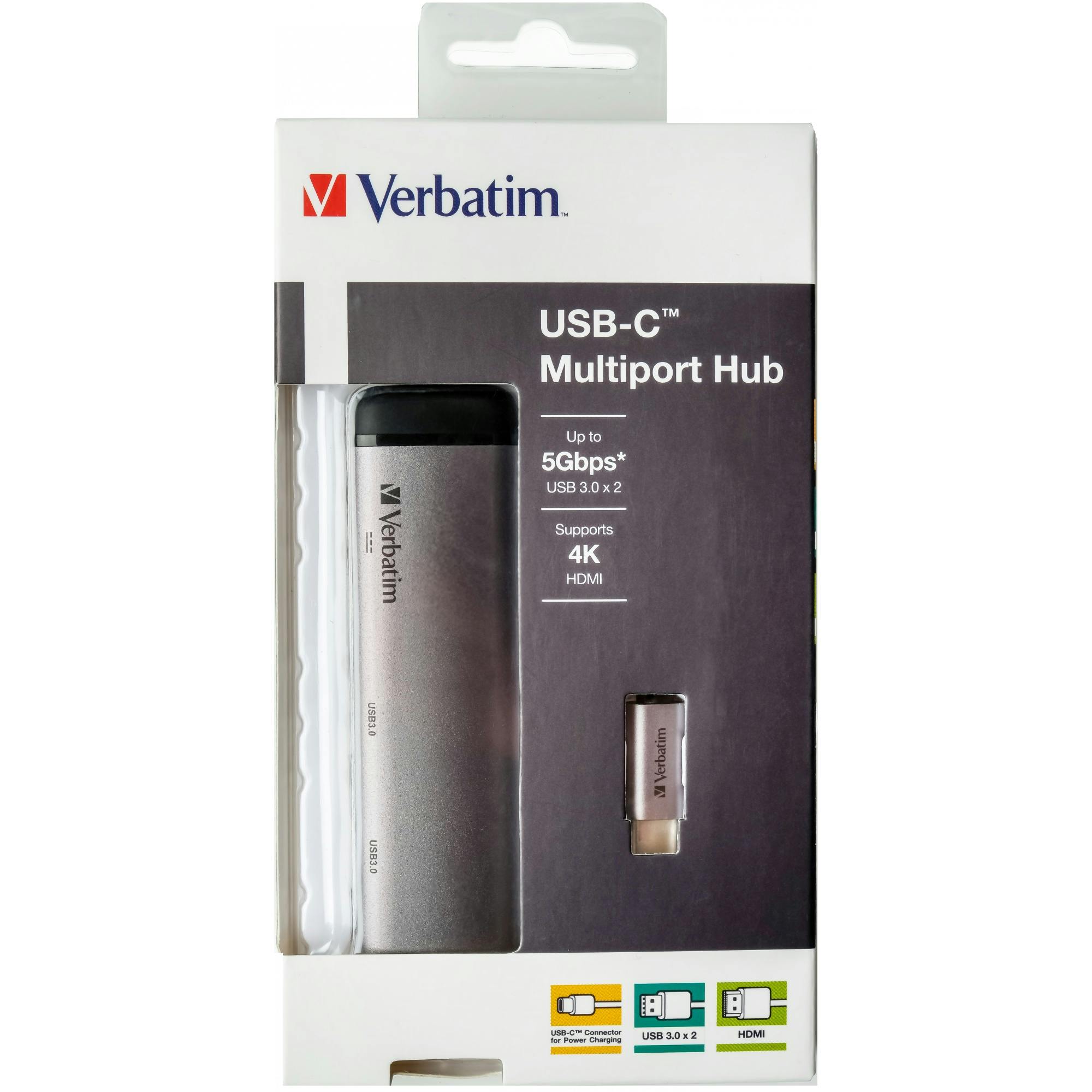 Verbatim USB-C™ Multiport-Adapter USB 3.0 - HDMI, 4K, USB-C-Hub - 49140 ...