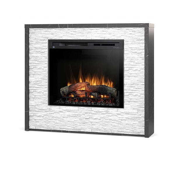 VERDE – Freistehender elektrischer LED-Kamin – 28 Zoll – 117 x 99 x 30 ...