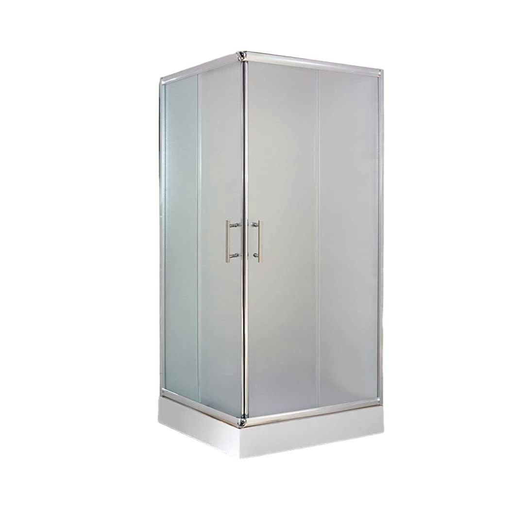 Box Doccia 75x100 cm Apertura Angolare In Cristallo Temperato Satinato ...