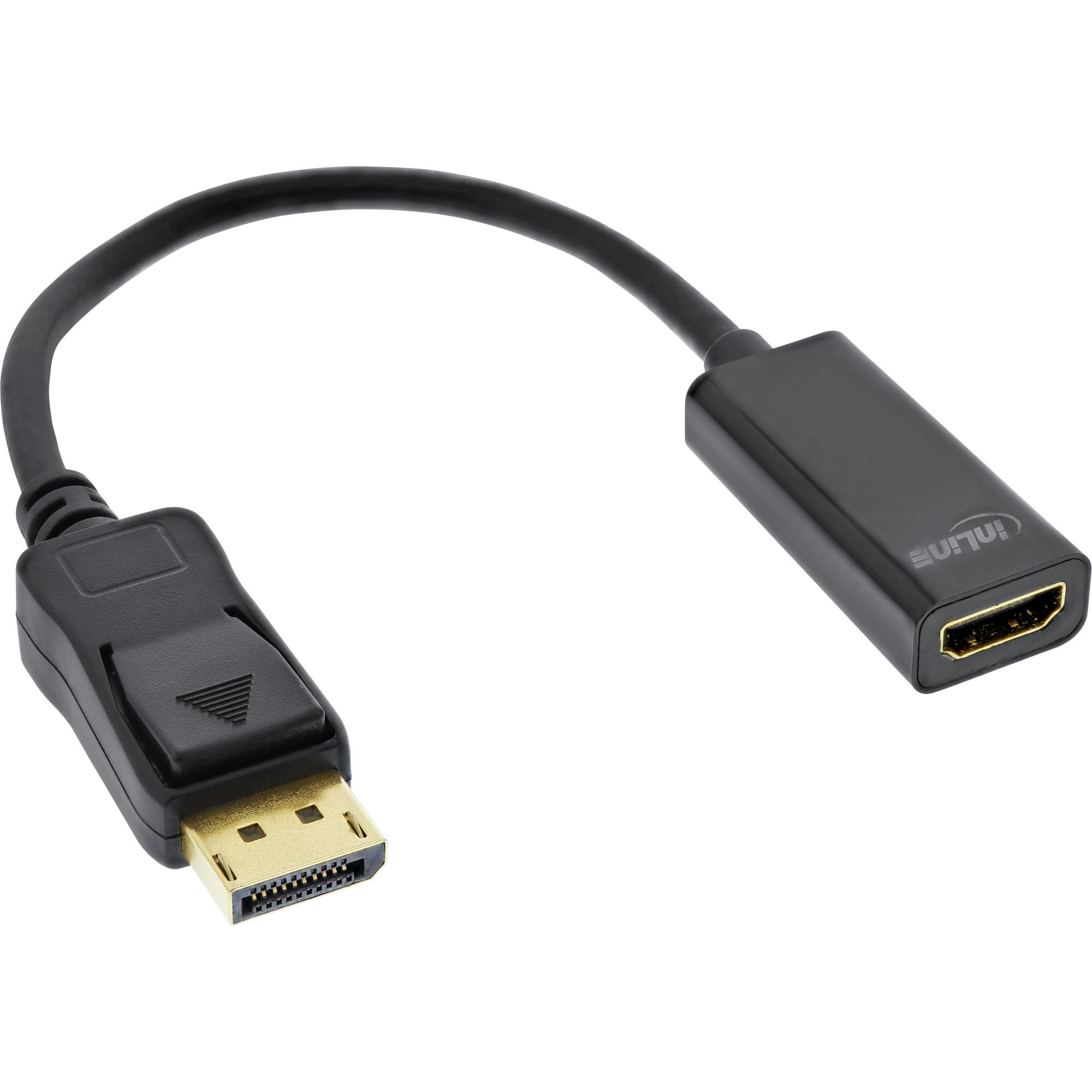 InLine® DisplayPort zu HDMI Adapterkabel mit Audio, DisplayPort Stecker ...