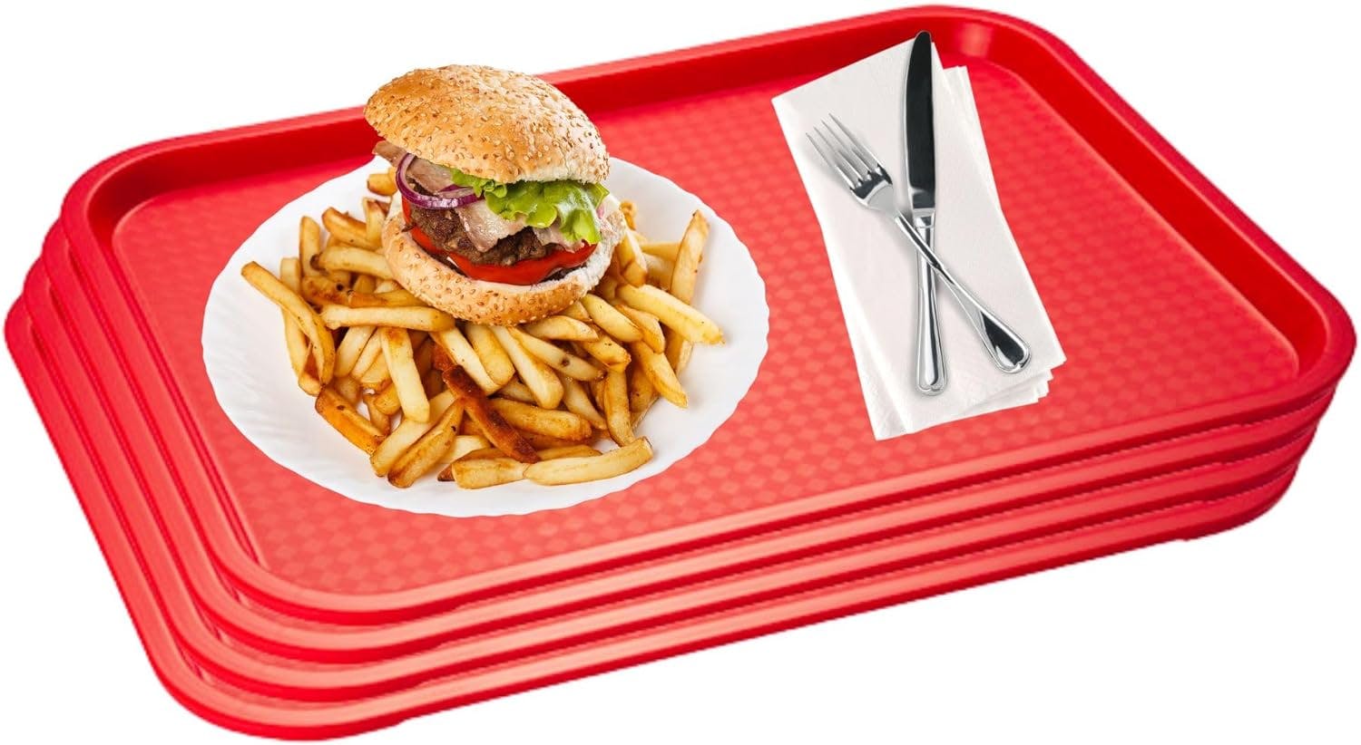 APS 4er Set APS Fast Food-Tablett/Serviertablett53 x 32,5 cm, H: 2 cm ...