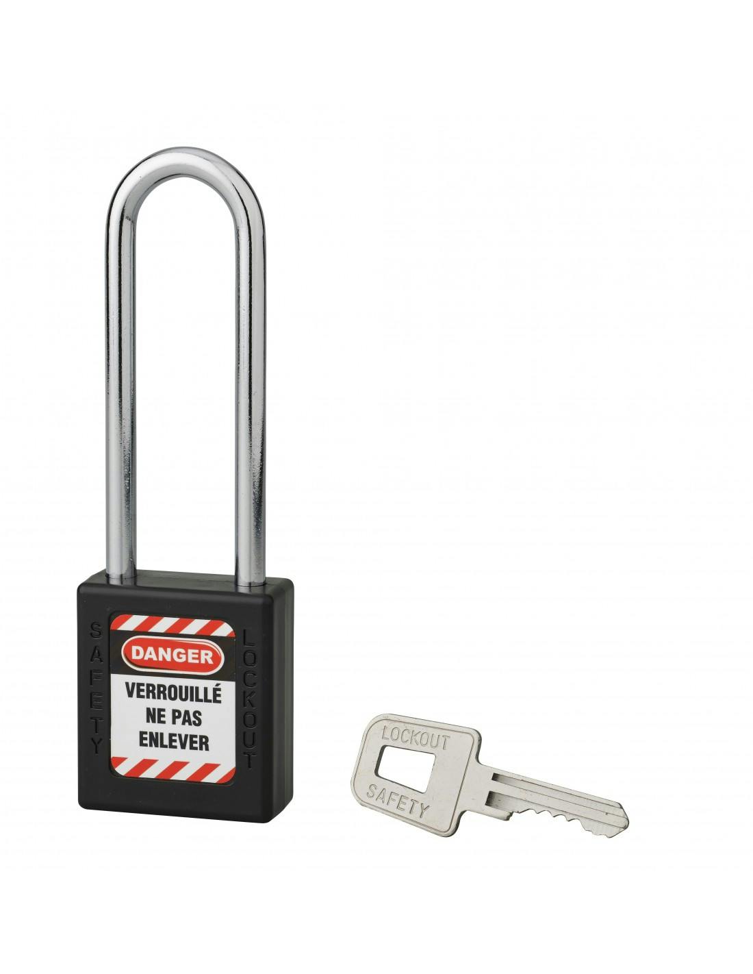 Cadenas de consignation LOTO Lockout Tagout 40 mm anse acier Ø 6 x 76 ...