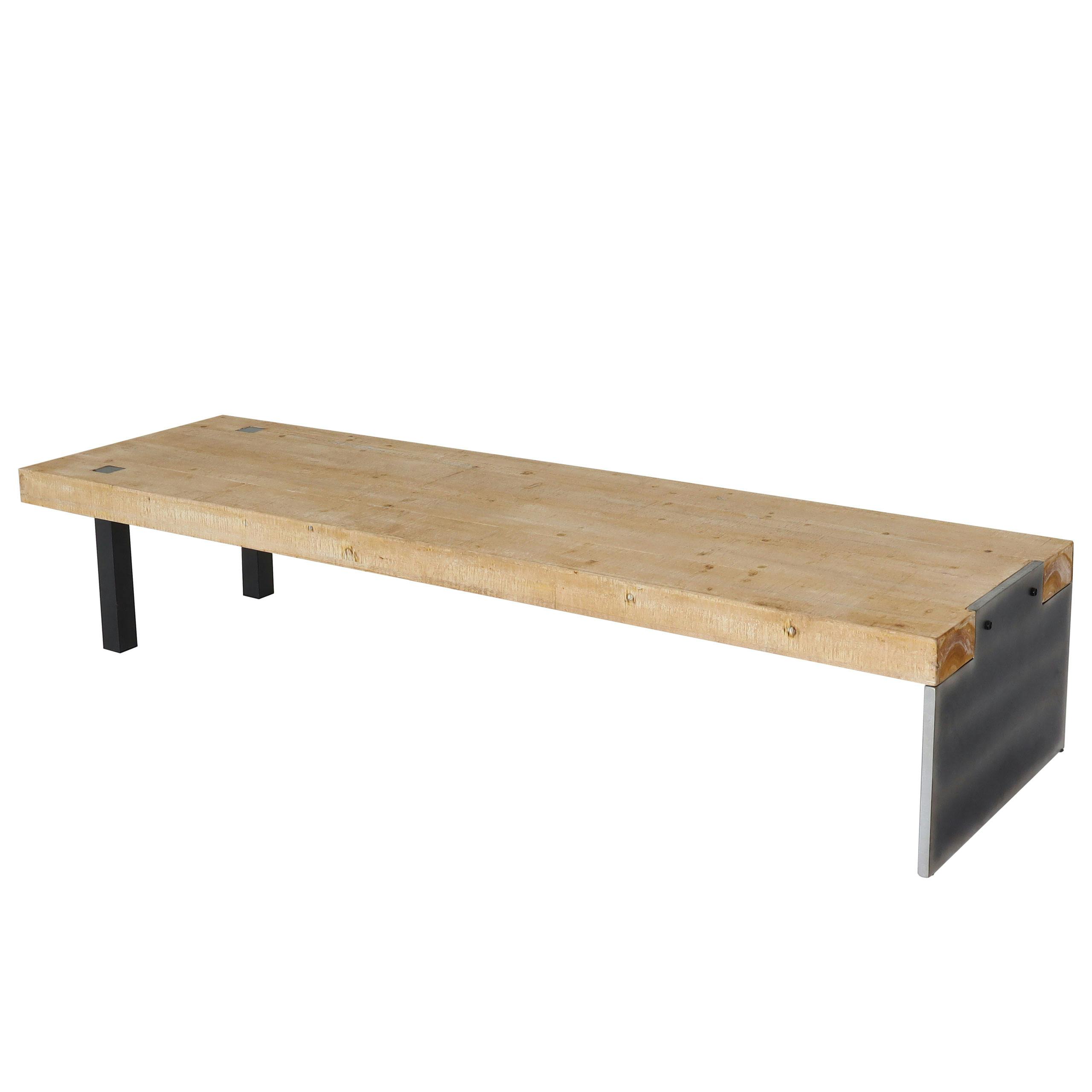 Lowboard HWC-L75, TV-rek TV-tafel, industrieel massief hout MVG ...